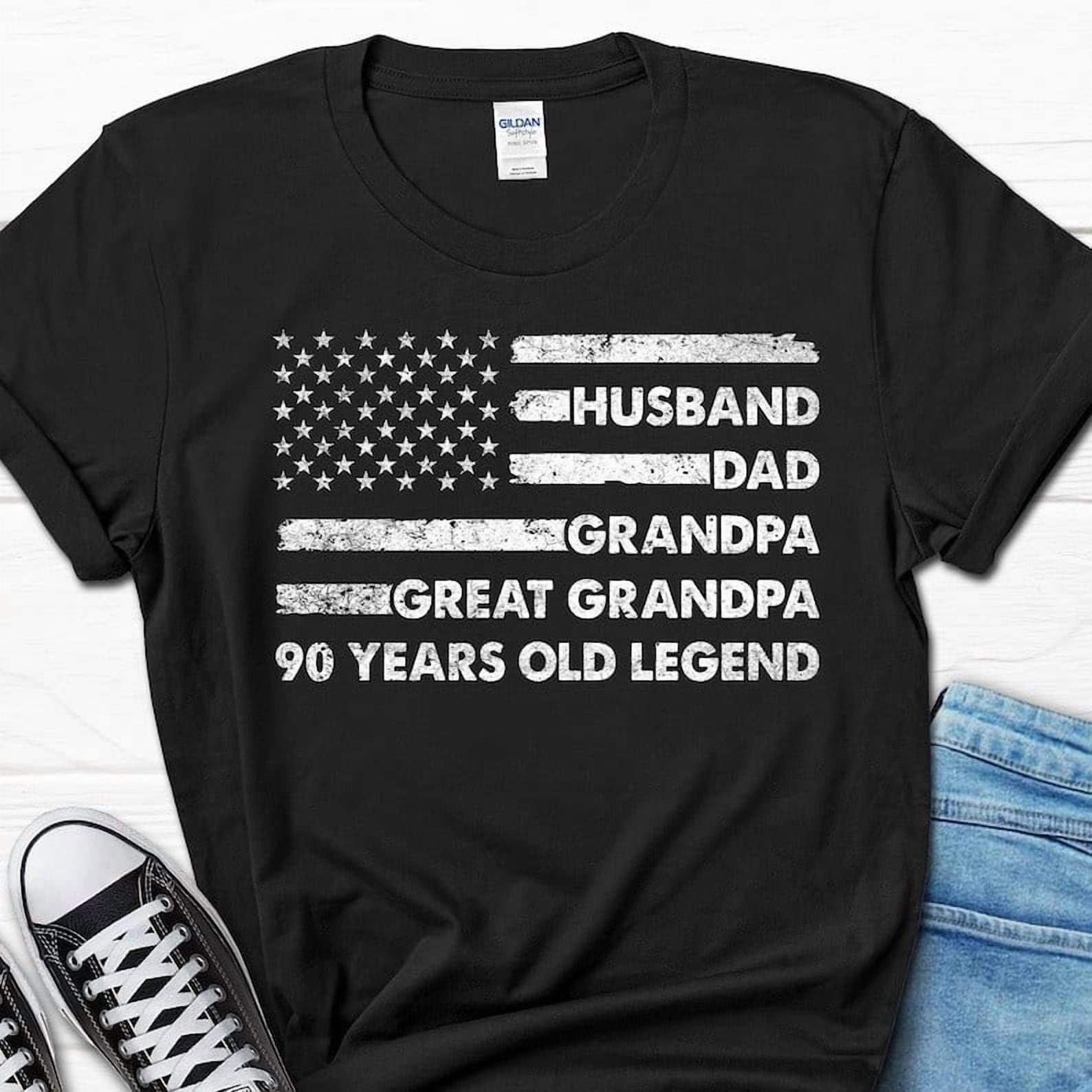 Sam Soft 2025/Husband Dad Grandpa Great Grandpa 90 Year Old Legend Men ...