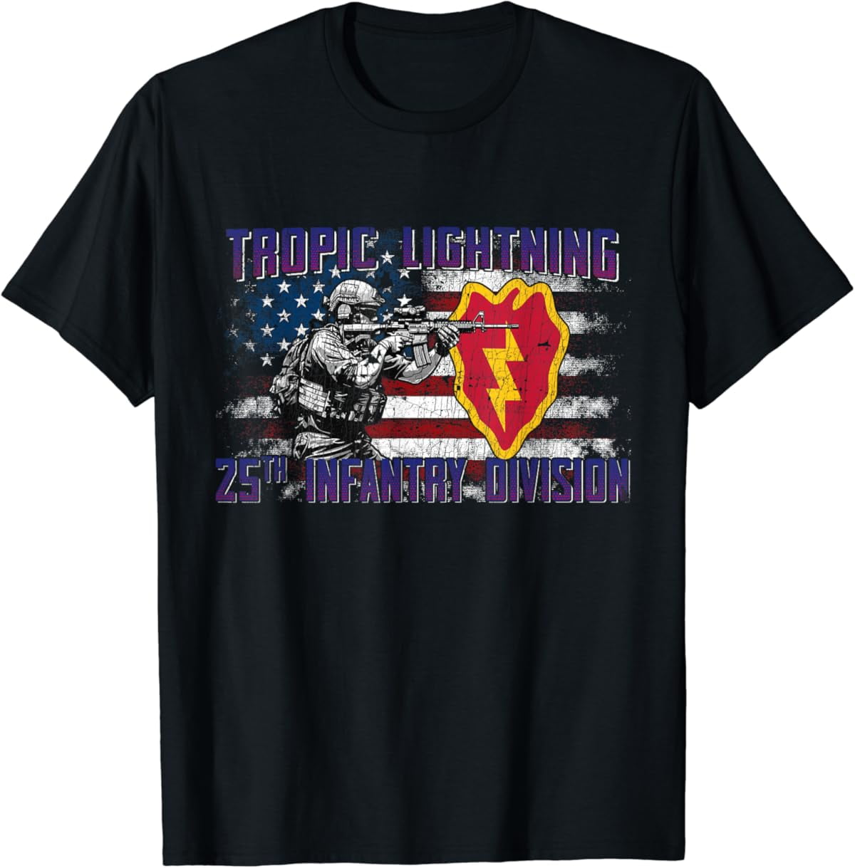 Sam Soft 25Th Infantry Division 25 Id Tropic Lightning Division T-Shirt ...