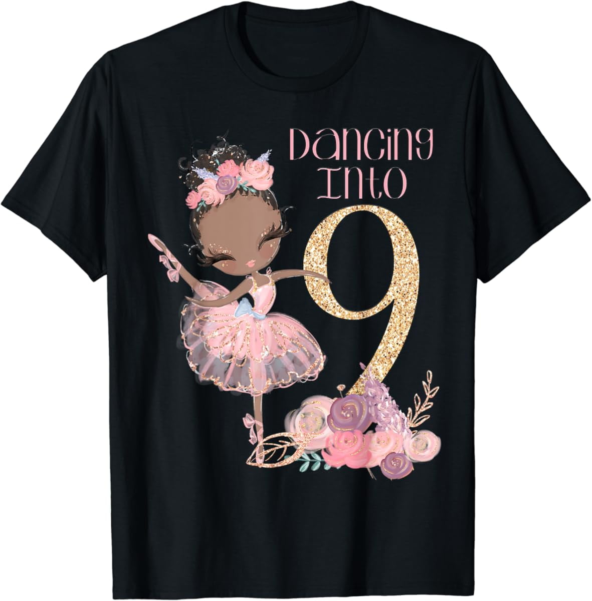 Sam Soft 9Th Birthday Ballerina Black Ballet Dancer Girls Dance Nine T ...