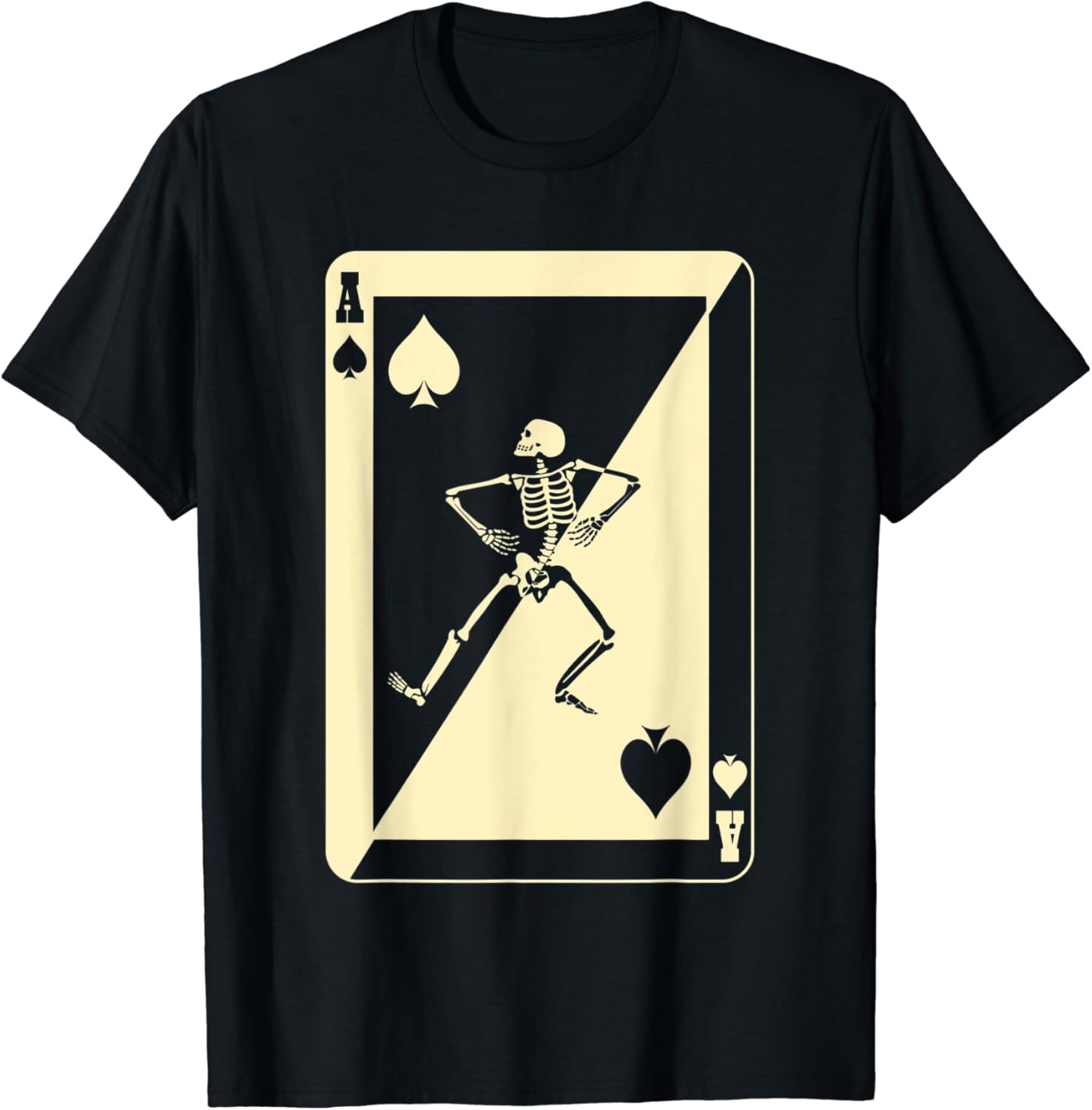 Sam Soft Ace Of Spades Game Card Player T-Shirt - Walmart.com