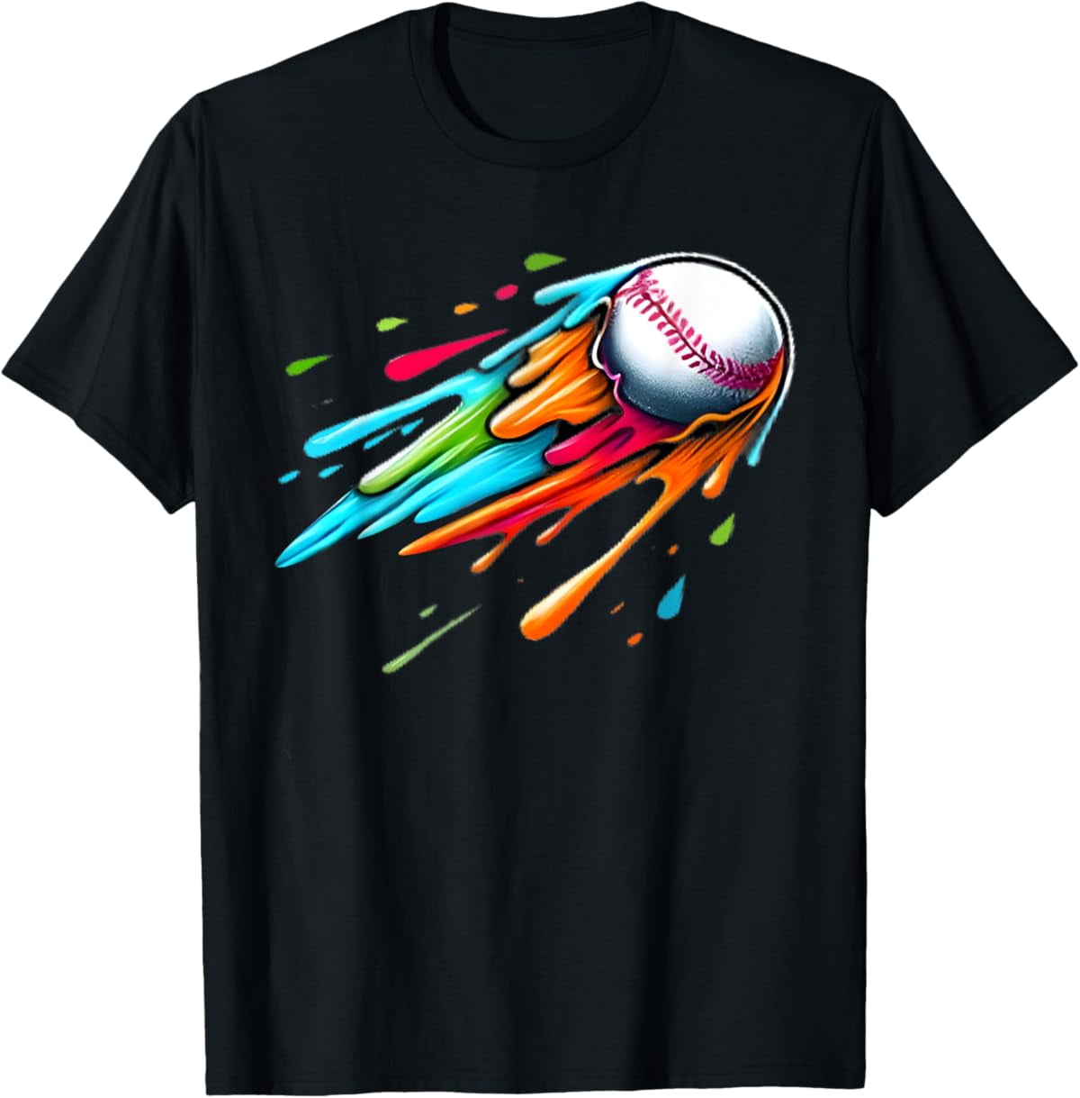 Sam Soft Baseball Home Plate Dripping Ice Cream Drip Player T-Shirt ...