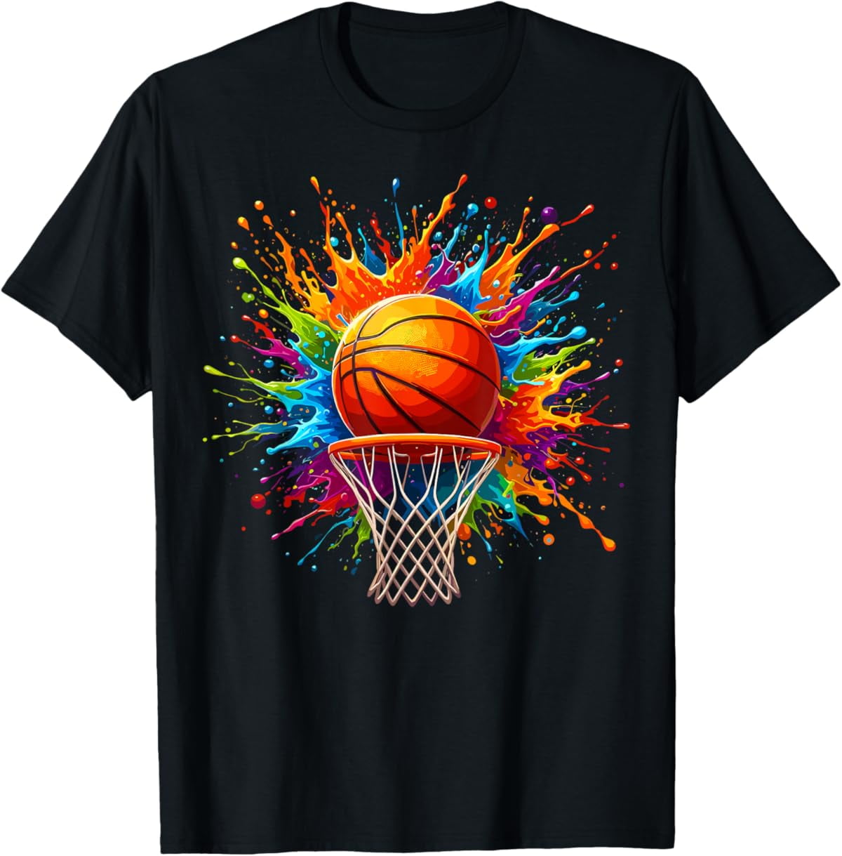 Sam Soft Basketball Tie Dye Color Splash Basketball T-Shirt - Walmart.com