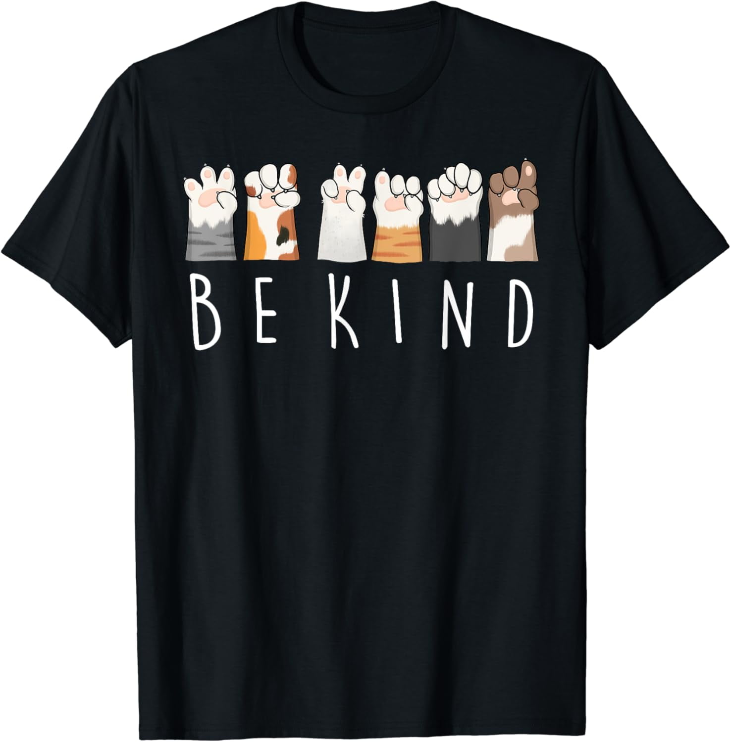 Sam Soft Be Kind ASL Sign Language Kindness Cat Paws Finger Signs T ...
