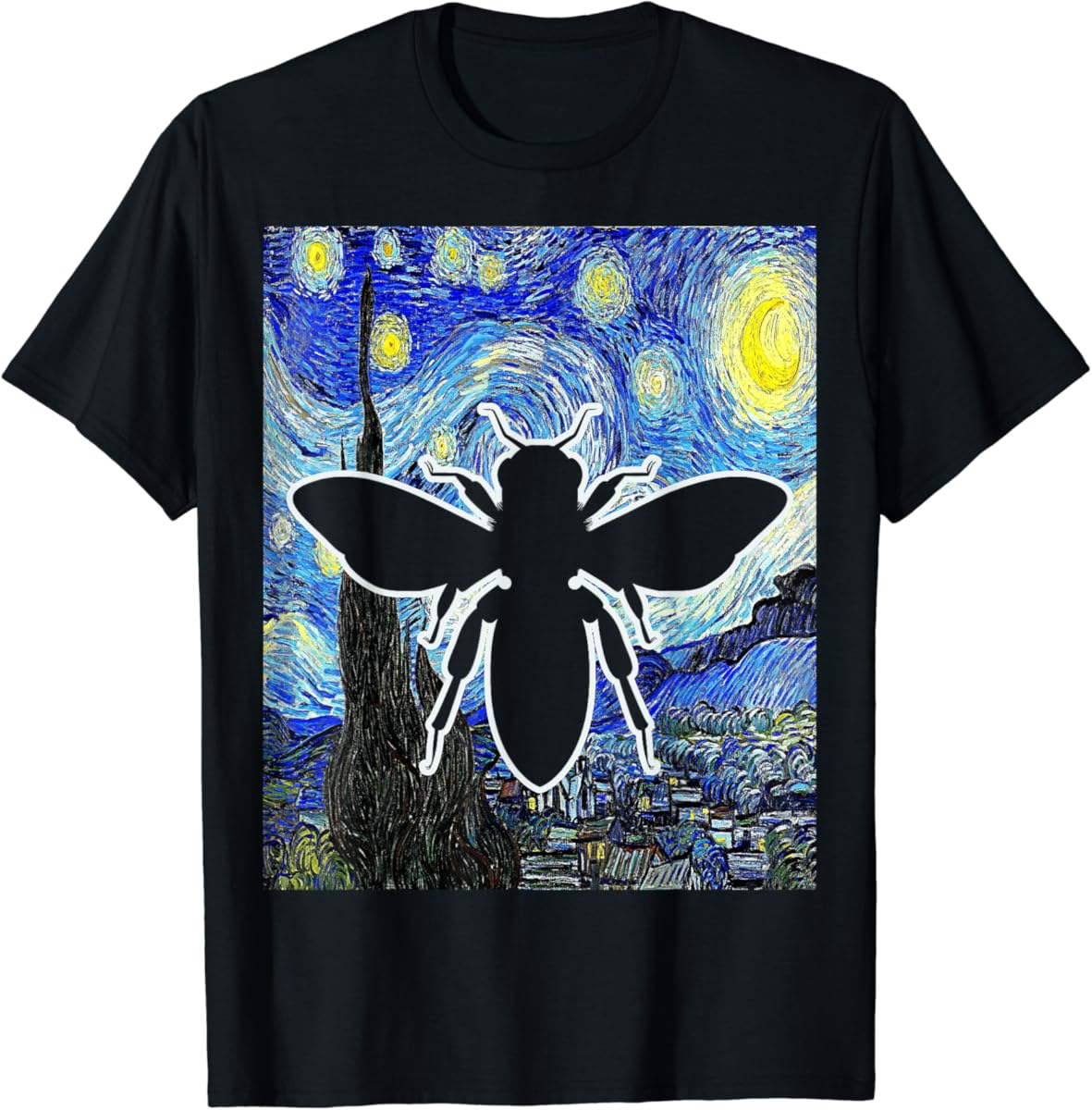 Sam Soft Bee Starry Night Beekeeper Apiarist Bee Painting T-Shirt, Gift ...