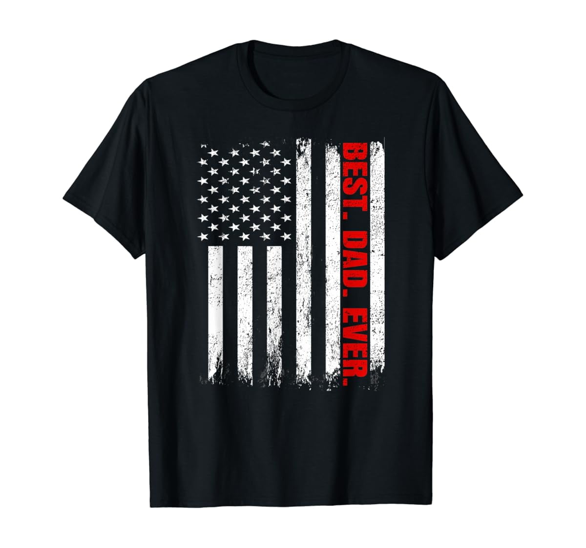 Sam Soft Best Dad Ever USA Flag Fathers Day Firefighter Red Line T ...
