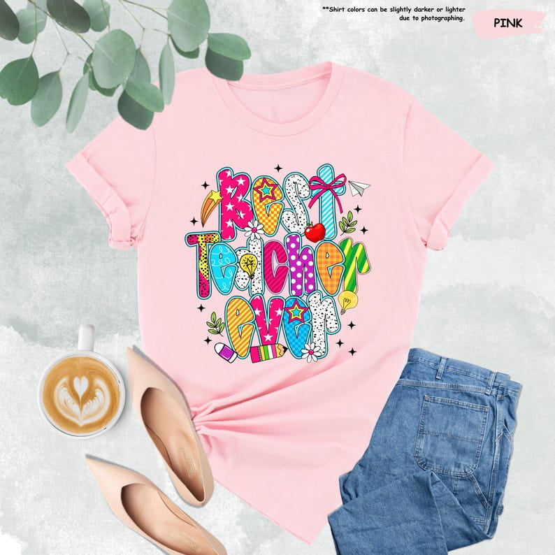 Sam Soft Best Teacher ever Shirt, Preppy Teacher Tee, First Day Of ...