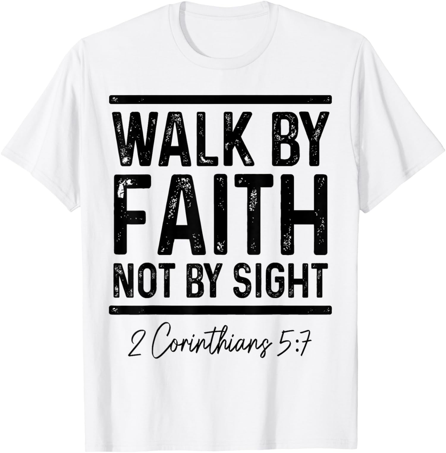 Sam Soft Bible Verse Walk Faith Not By Sight Christian Pastor T-Shirt - Walmart.com