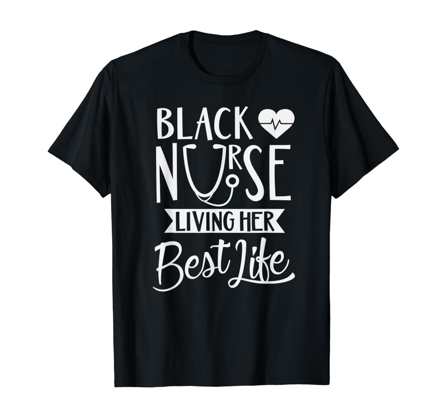 Sam Soft Black Nurse Living Her Best Life Gift Woman BAE Nurses T-Shirt - Walmart.com