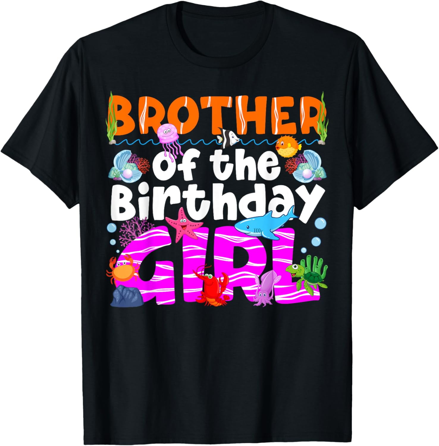 Sam Soft Brother Under Sea Birthday Party Girl Ocean Sea Animal Theme T ...