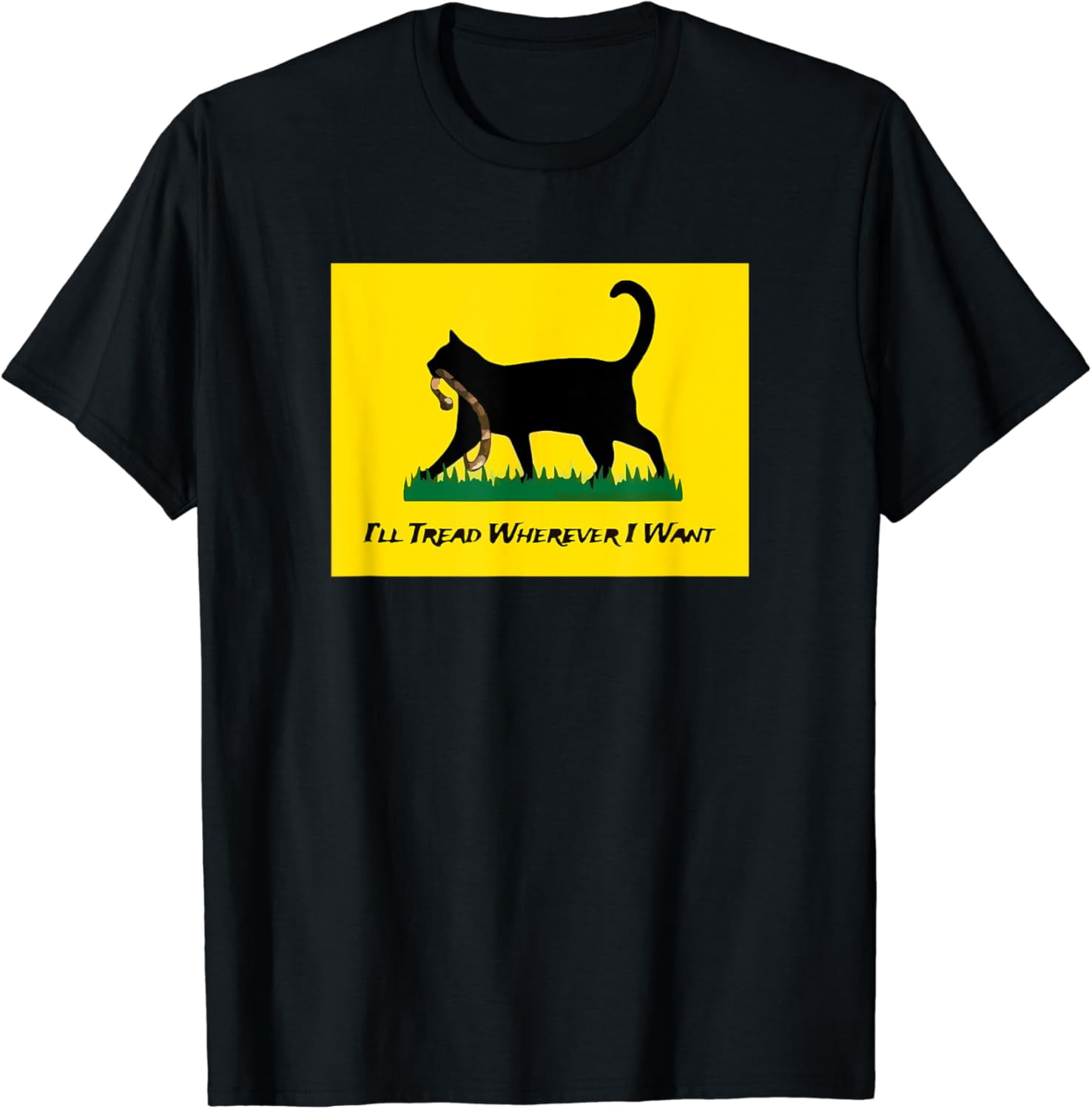 Sam Soft Cat Flag I'll Tread Wherever I Want T-Shirt - Walmart.com