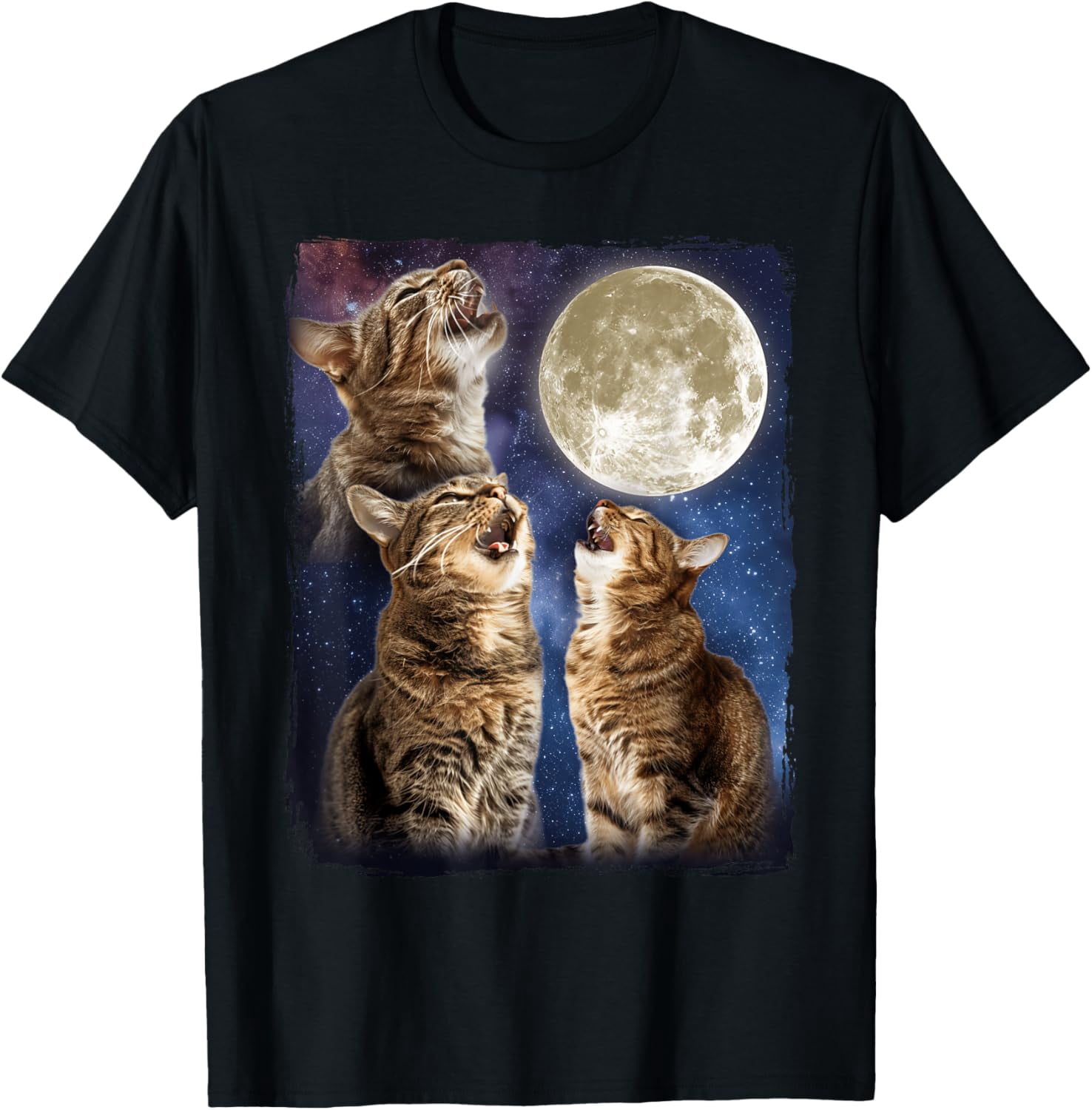 Sam Soft Cat Howling At Moon T-Shirt - Walmart.com