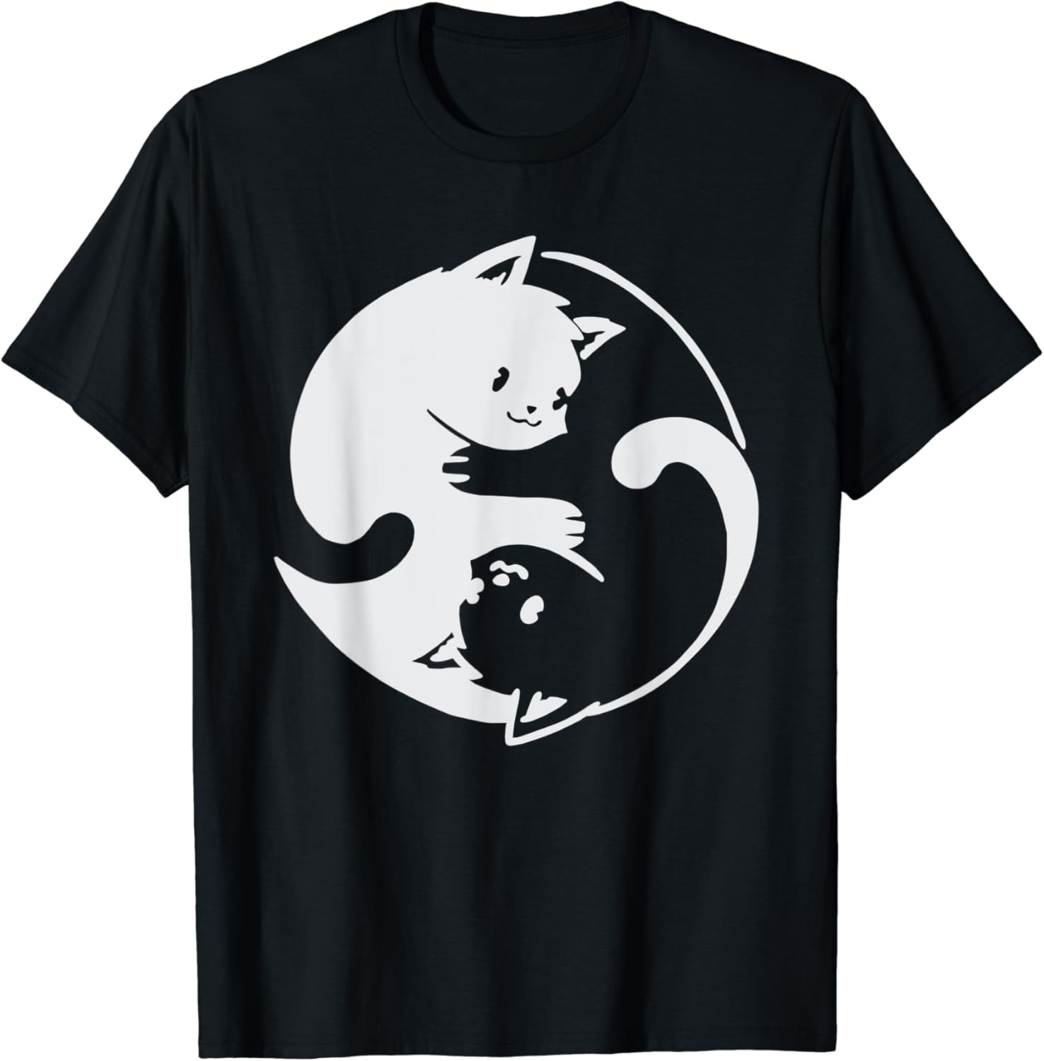 Sam Soft Chinese Yin Yang Cat Symbol T-Shirt - Walmart.com