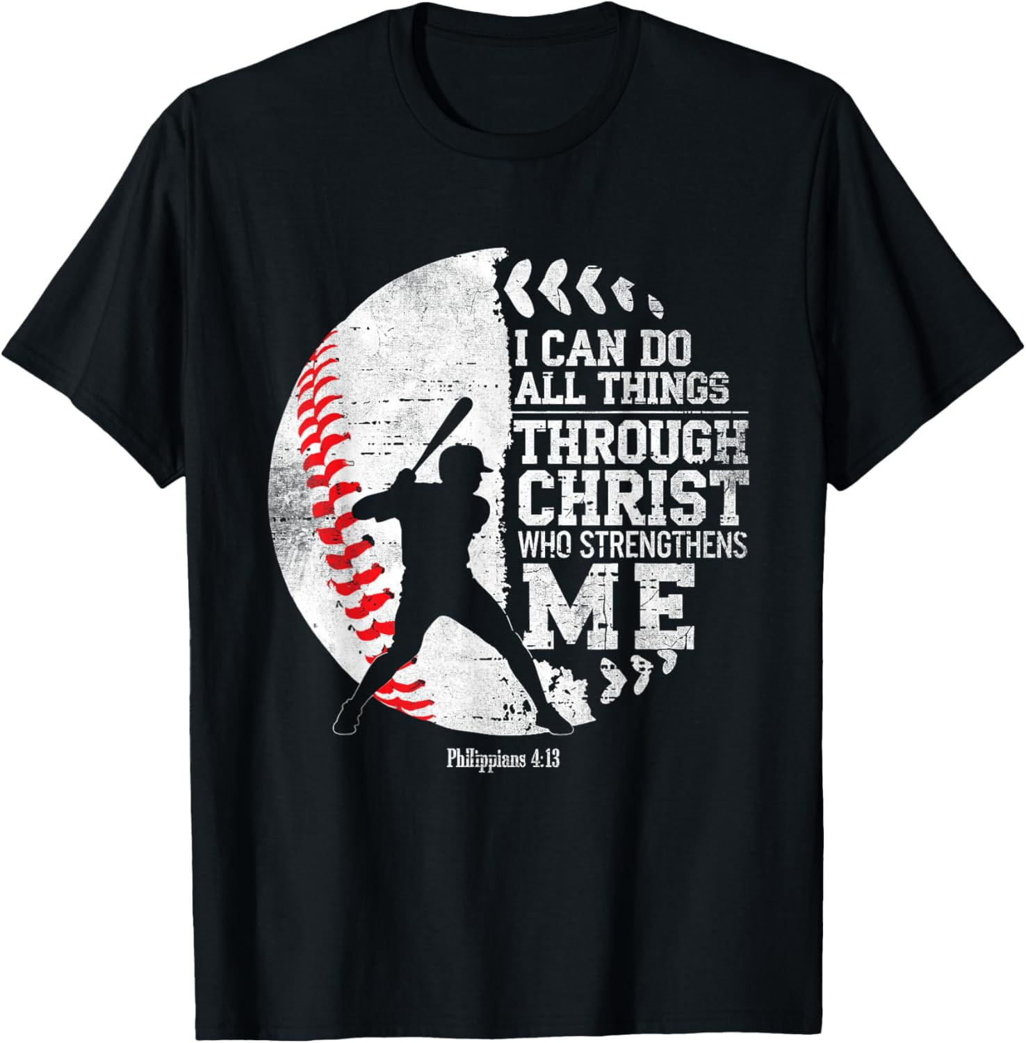 Sam Soft Christian Baseball I Can Do All Things Religious Faith T-Shirt ...