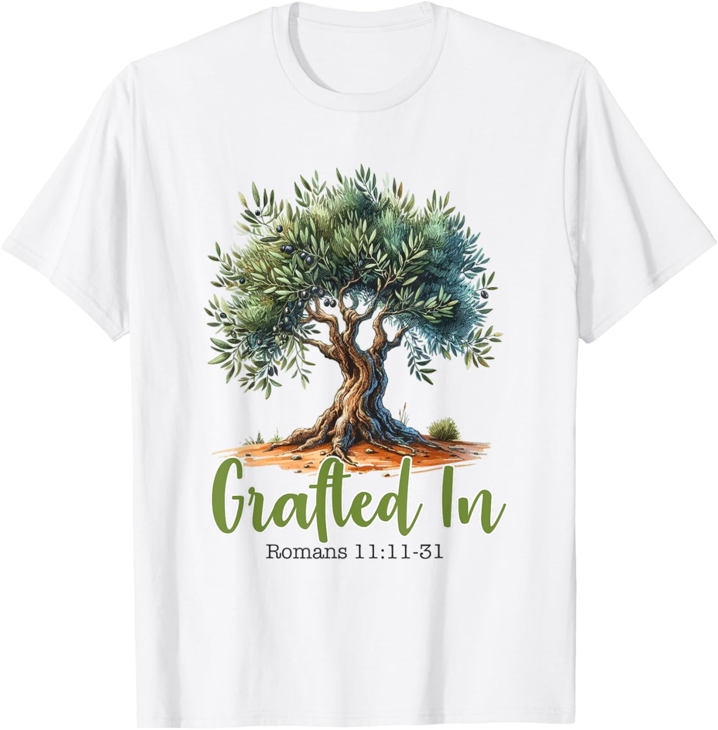 Sam Soft Christian Christ God Lover Religious Bible Verse Grafted In T ...