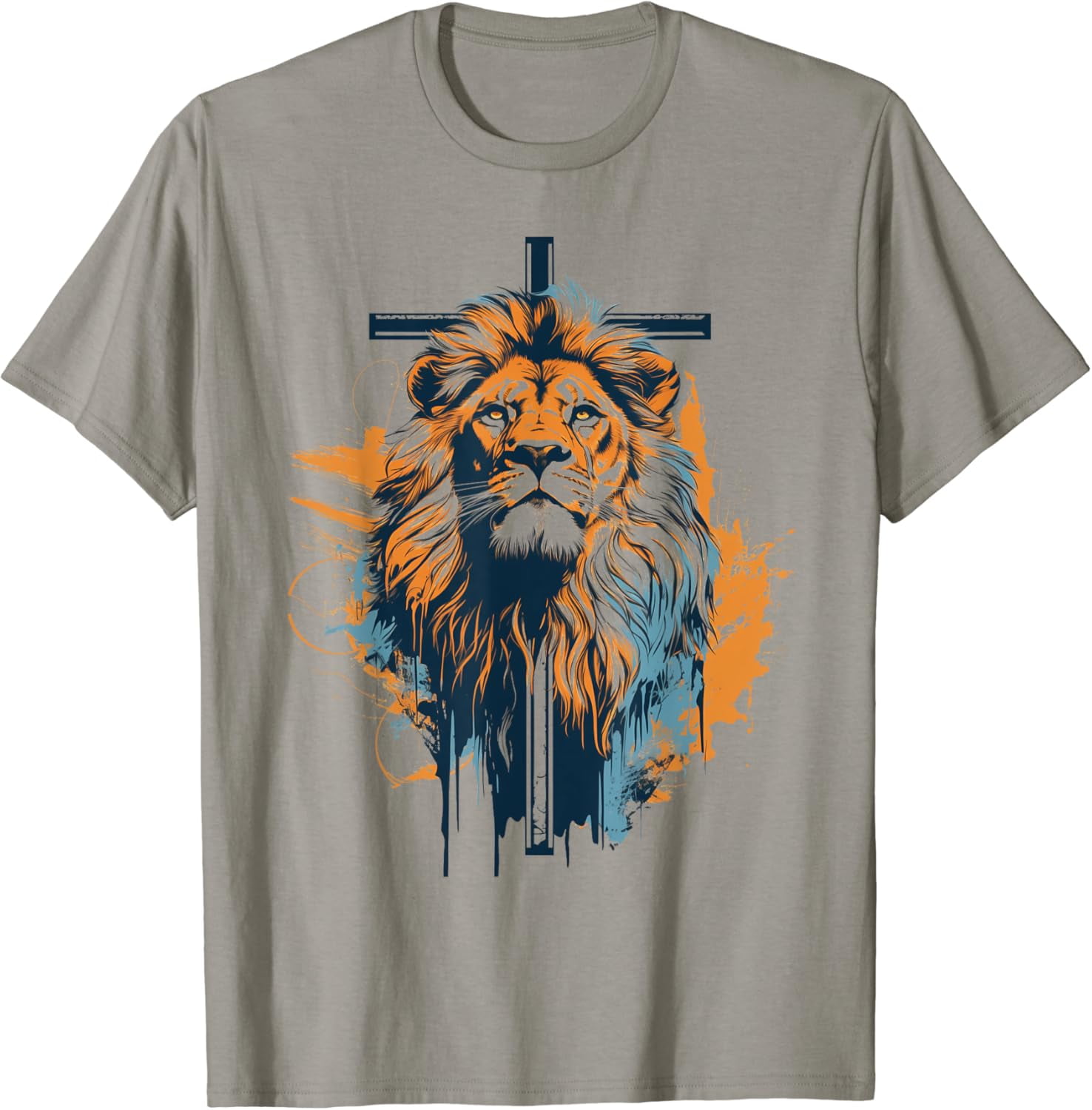 Sam Soft Christian Cross Lion Of Judah Religious Faith Christ Pastor T-Shirt - Walmart.com