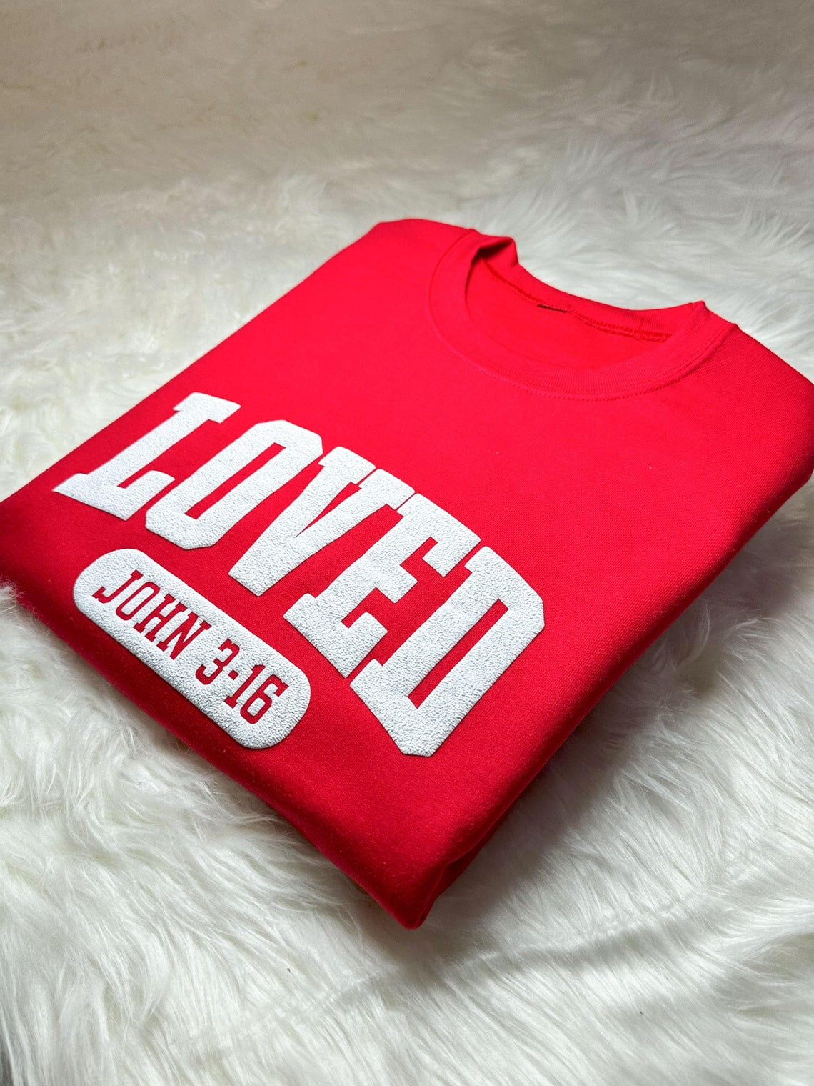 Sam Soft Christian Love Puff Tee, Loved John 3:16 Puff Shirt, Bible ...