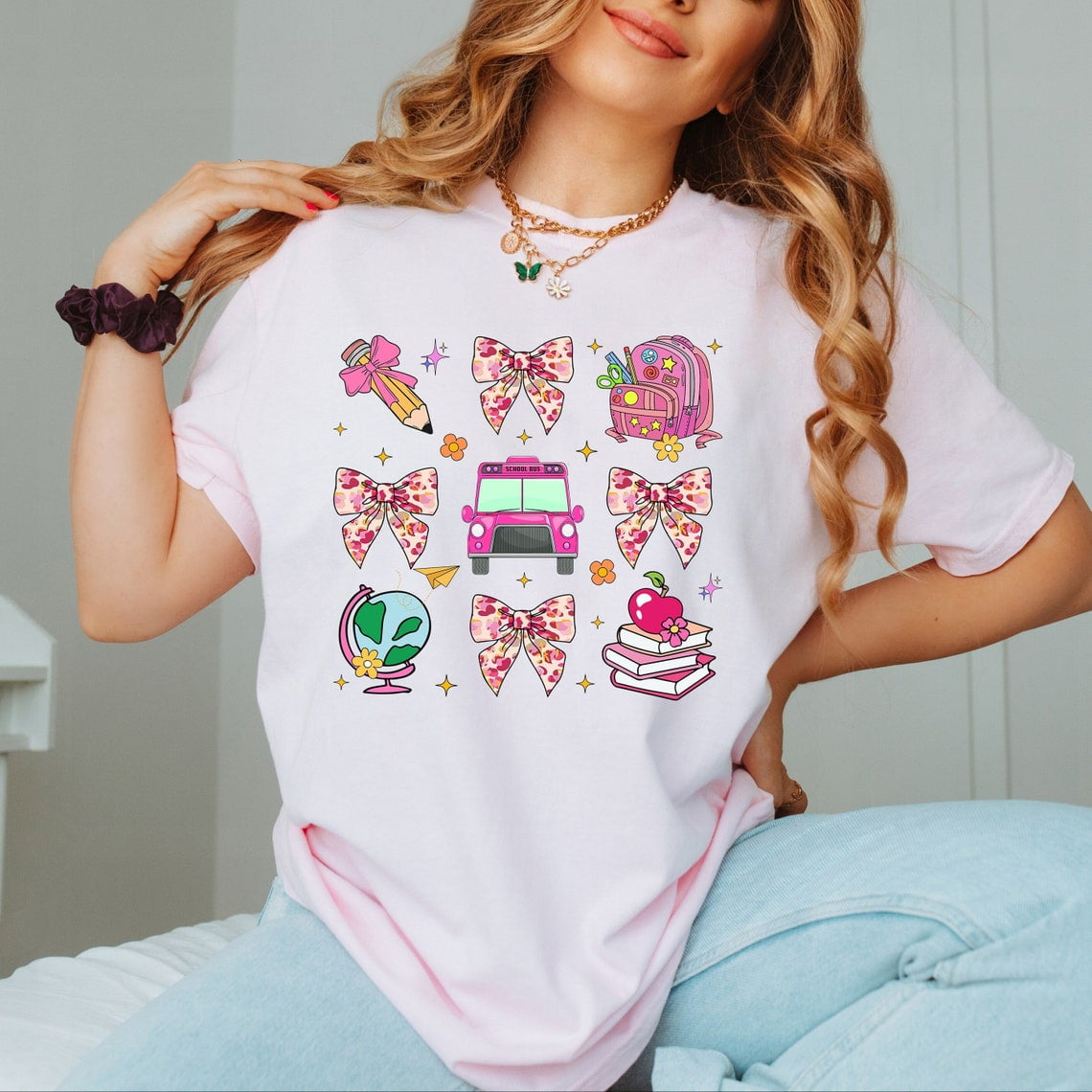 Sam Soft Coquette School Shirt, Back To School Shirts, Teacher Coquette ...