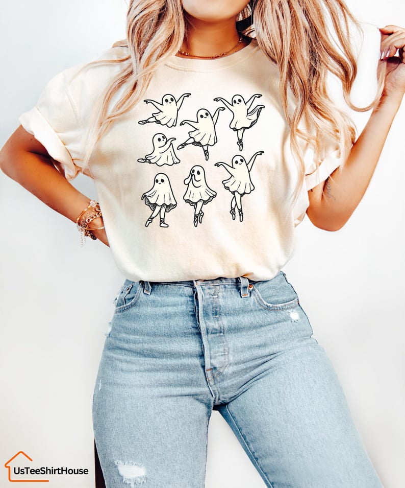 Sam Soft Cute Ballet Ghost Shirt, Ballet Dancer, Spooky Dance Teacher ...