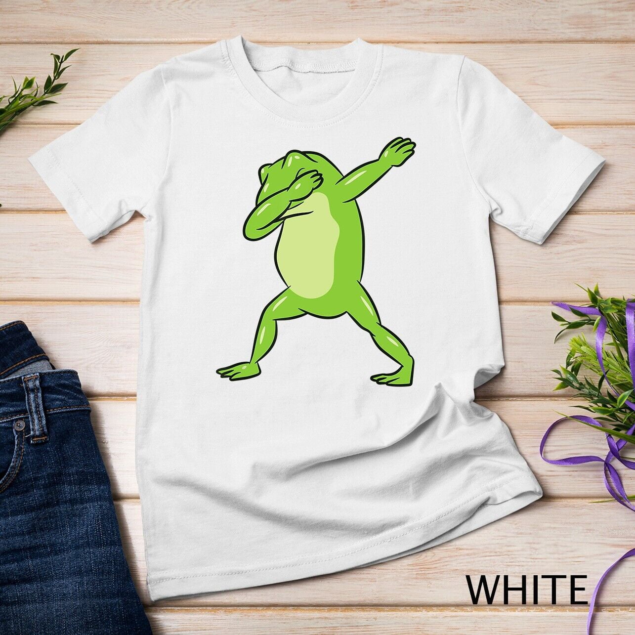 Sam Soft Cute Dabbing Frog Funny Frog Dab Funny Frog Unisex T-Shirt ...