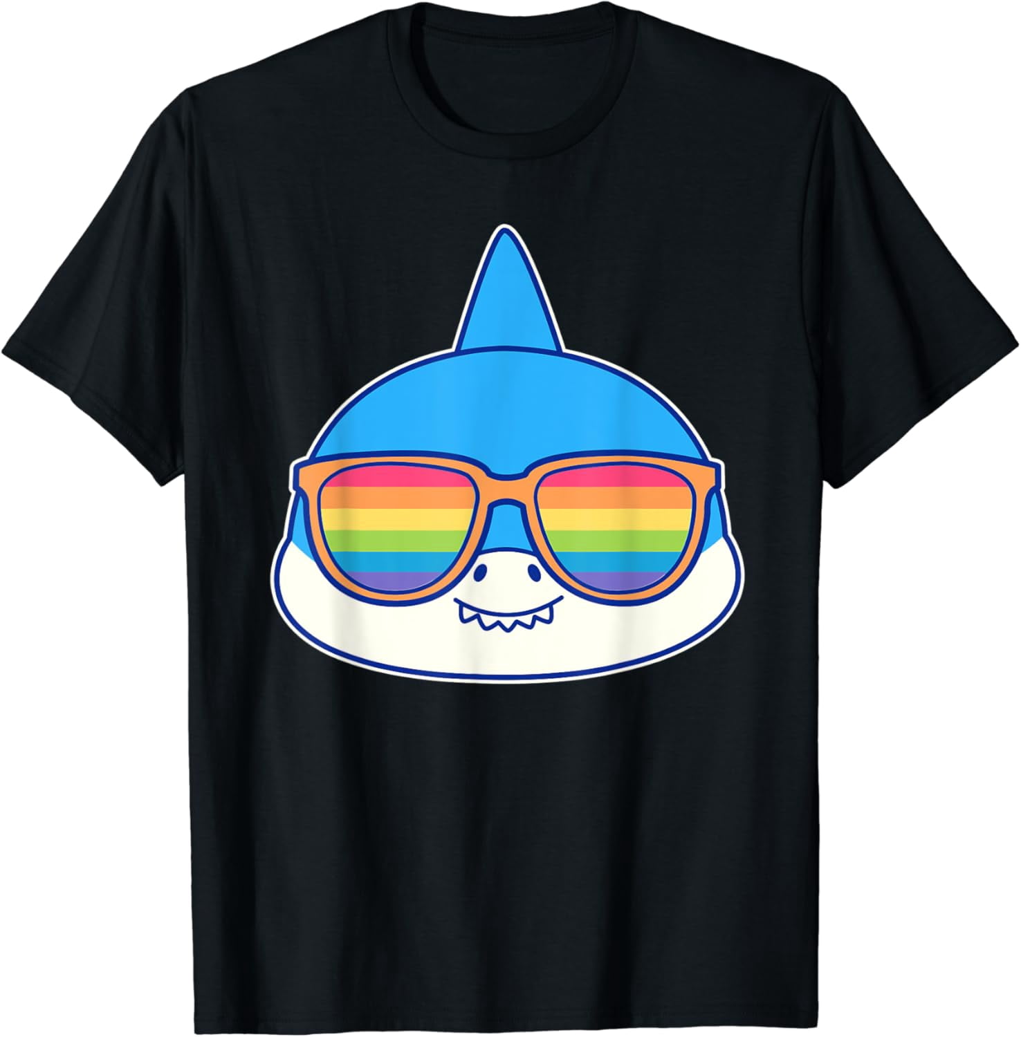 Sam Soft Cute Shark Pride Flag Rainbow Sunglasses LGBTQ T-Shirt ...