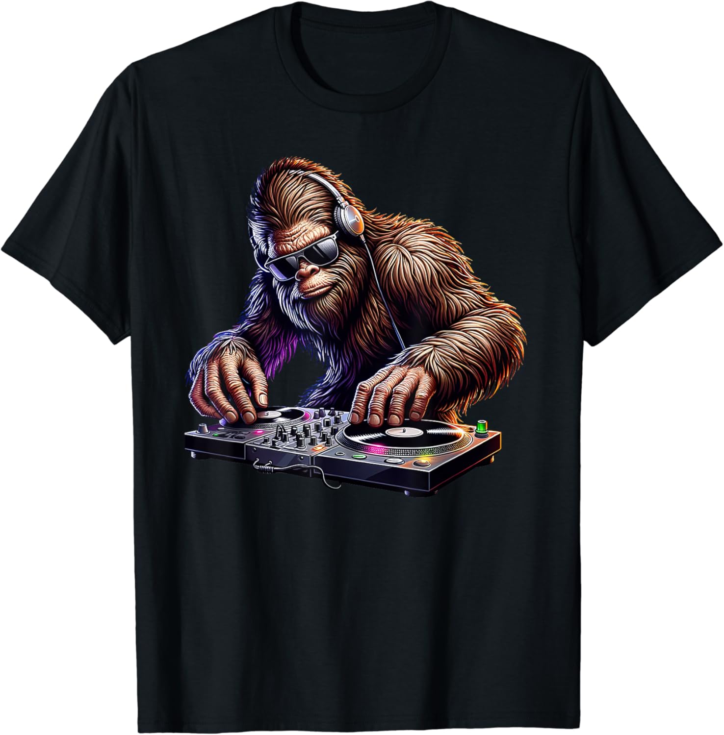 Sam Soft DJ Bigfoot Music Mixer Sasquatch Spinning & Cutting Tracks T ...