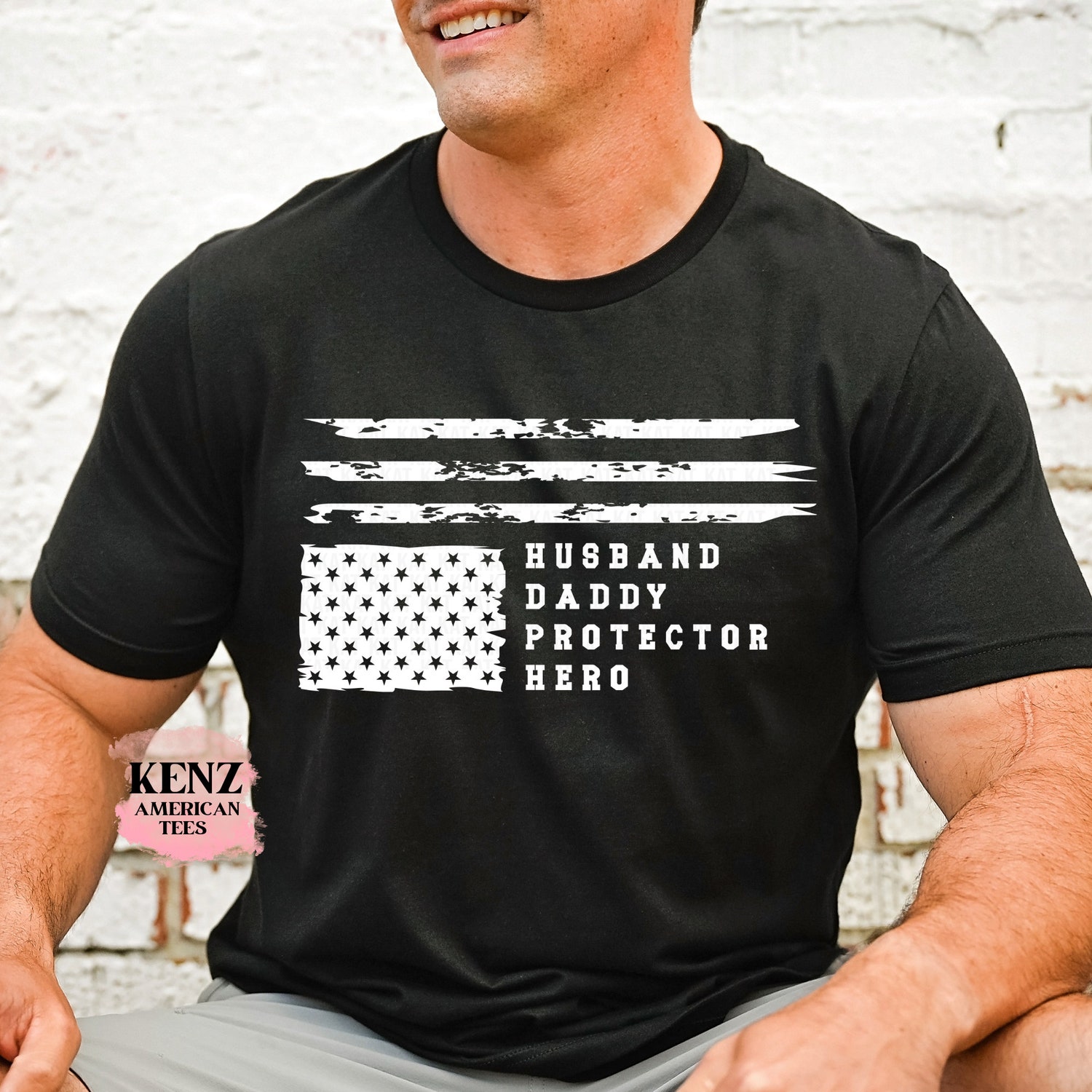 Sam Soft Dad USA Flag Patriotic Shirt Fathers Day Gift For Father T ...