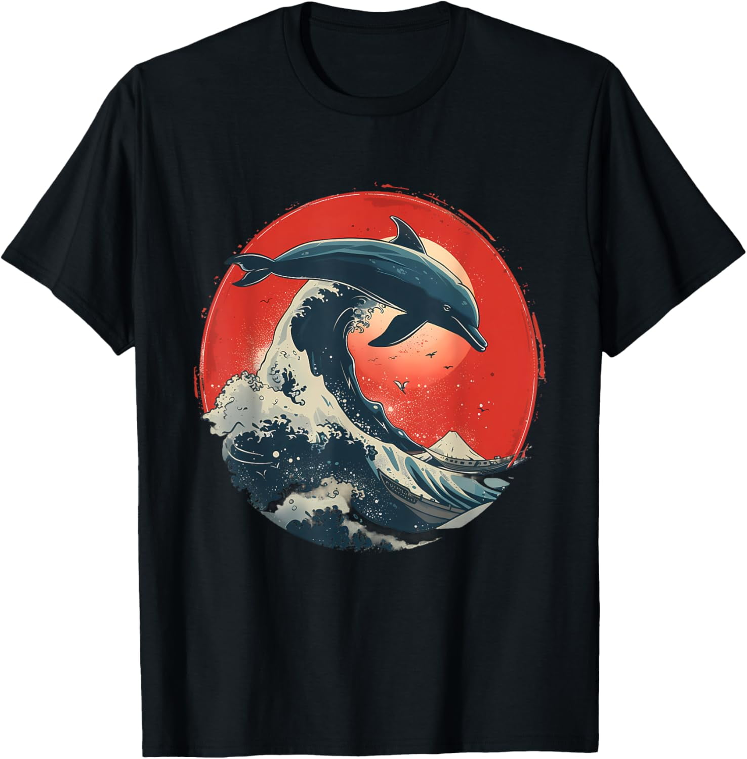 Sam Soft Dolphin Sunset Ocean Sea Dolphin Sea Ocean Animal Motif T ...