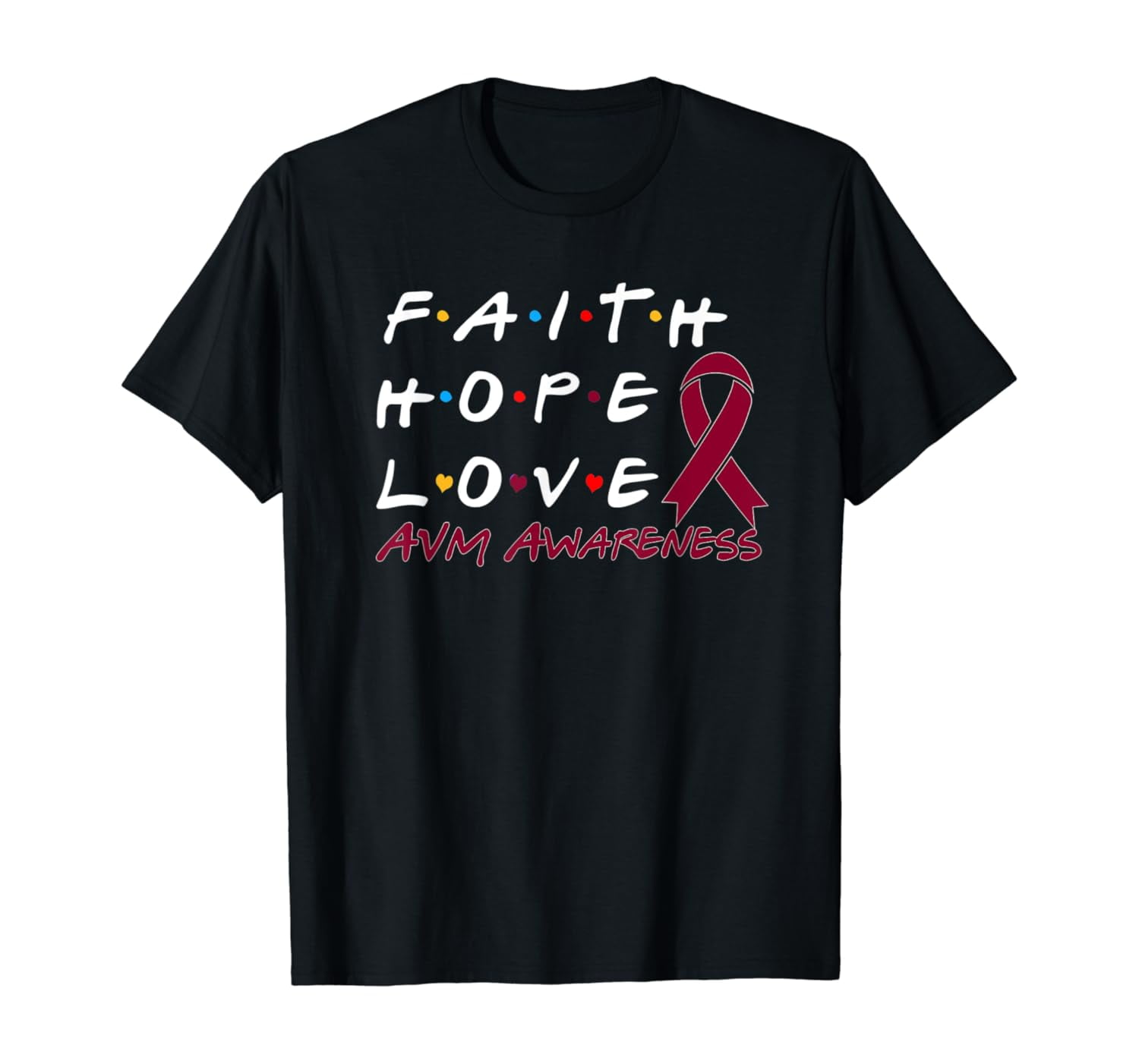 Sam Soft Faith Hope Love AVM Awareness T-Shirt - Walmart.com