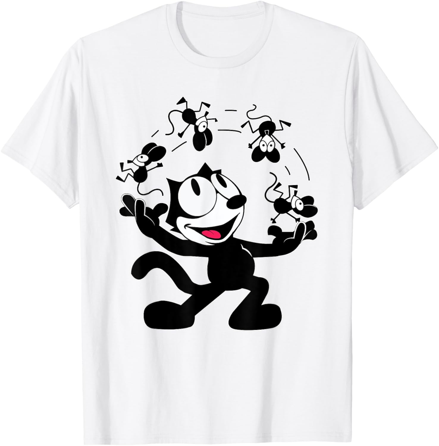 Sam Soft Felix Cat Juggling Mice Vintage Cartoon Retro Graphic Fun T-Shirt - Walmart.com