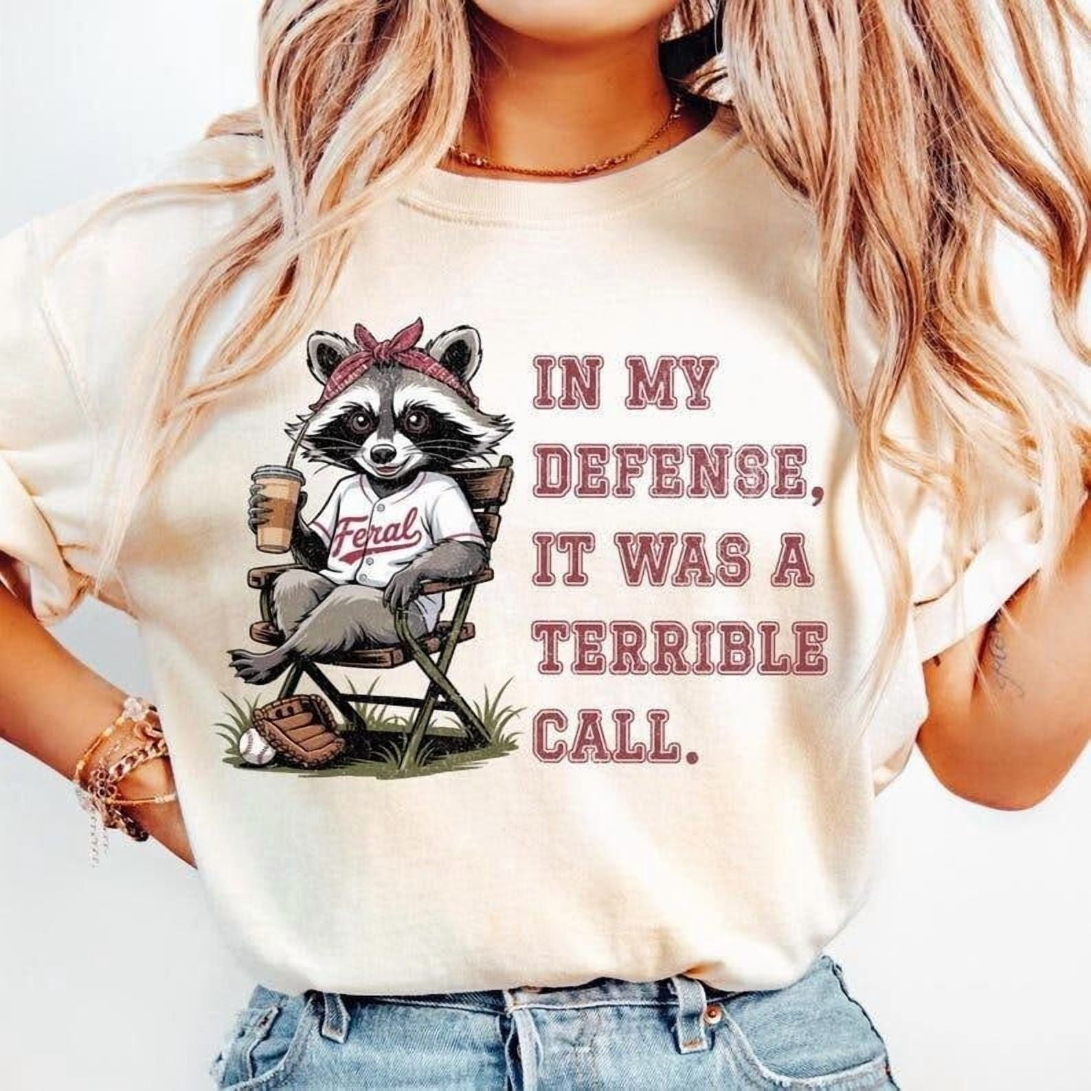 Sam Soft Feral Baseball Mom Racoon Game Day Shirt Unisex Cotton Tee ...