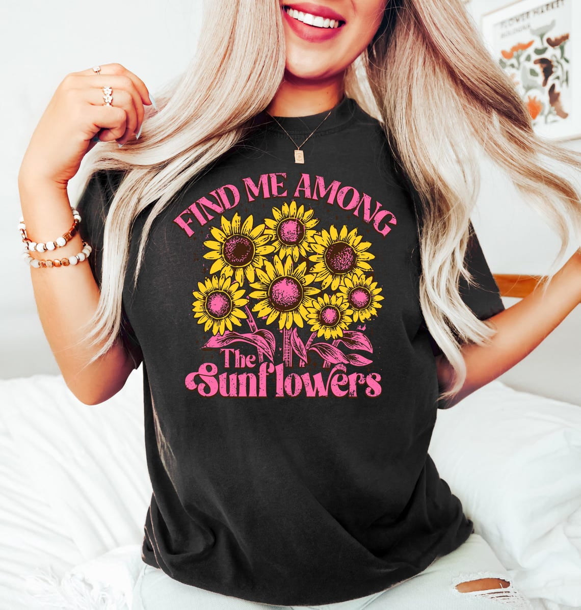 Sam Soft Find Me Among the Sunflowers Boho Floral Summer Shirt ...