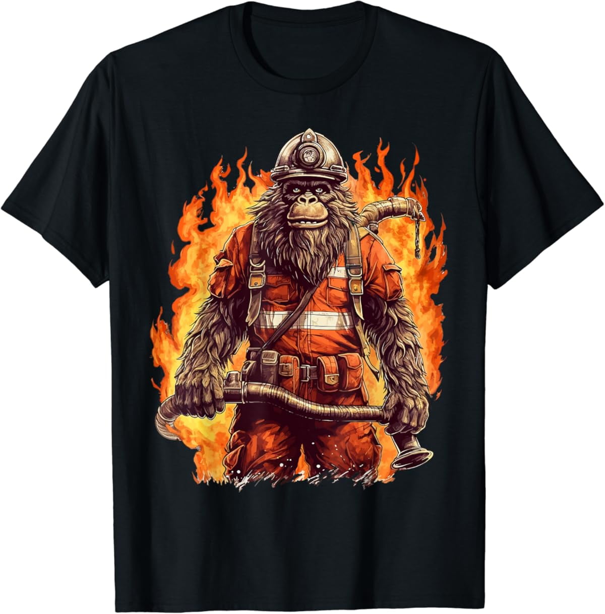 Sam Soft Fire Brigade Bigfoot Fireman Firefighter Bigfoot Sasquatch T ...