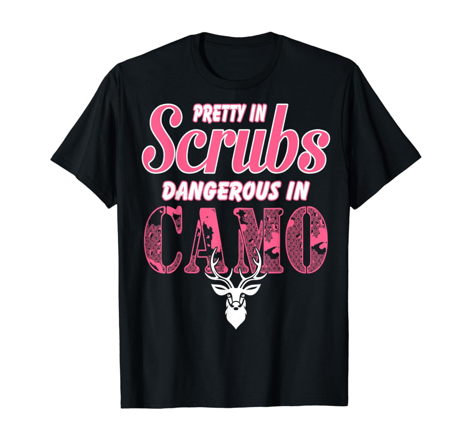 Sam Soft Funny Camo Girl Hunter T-shirt For Doctors And Nurses Pink Came Clothing - Walmart.com