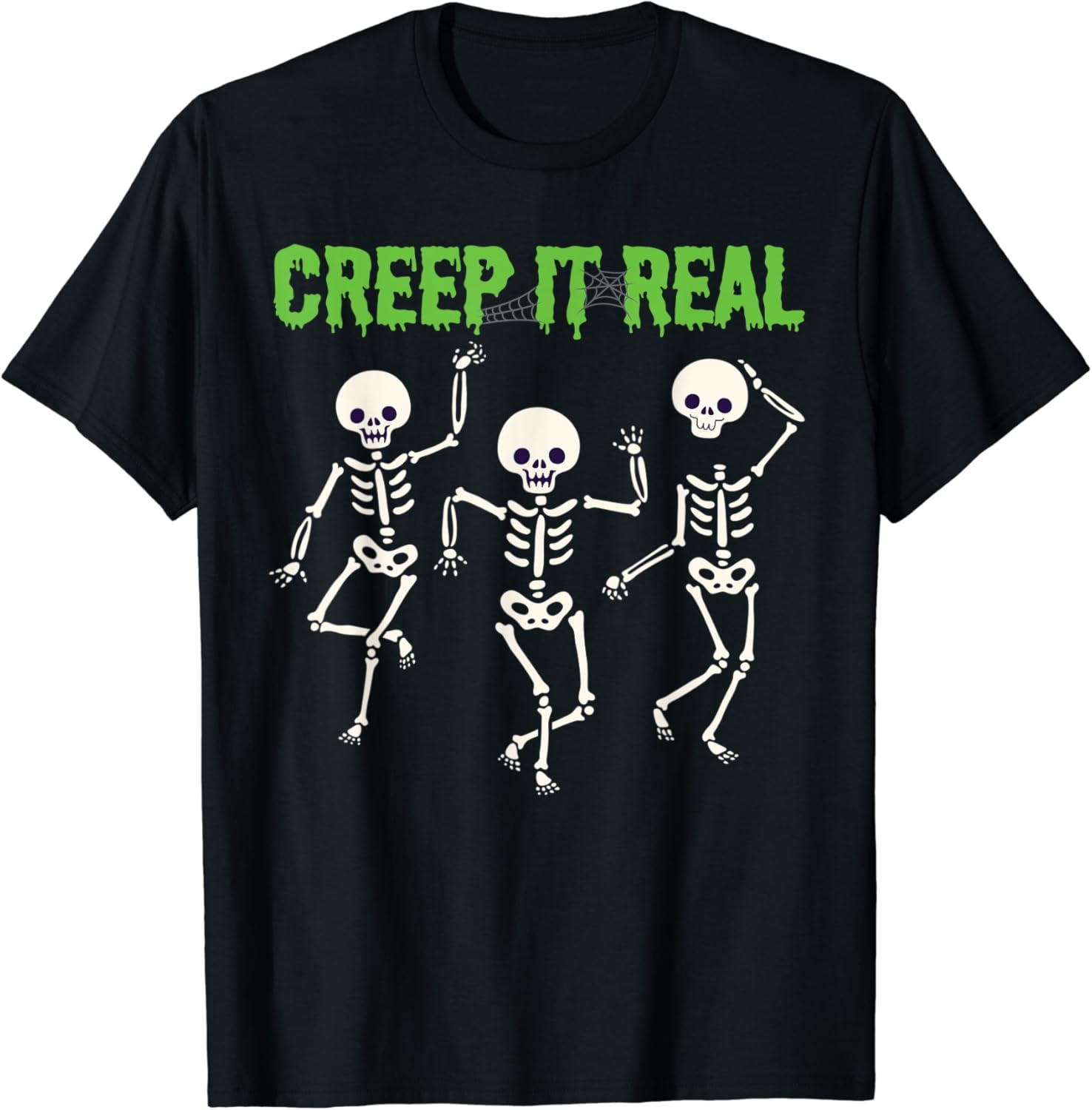 Sam Soft Funny Creep it Real Dancing Skeletons Costume T-Shirt ...