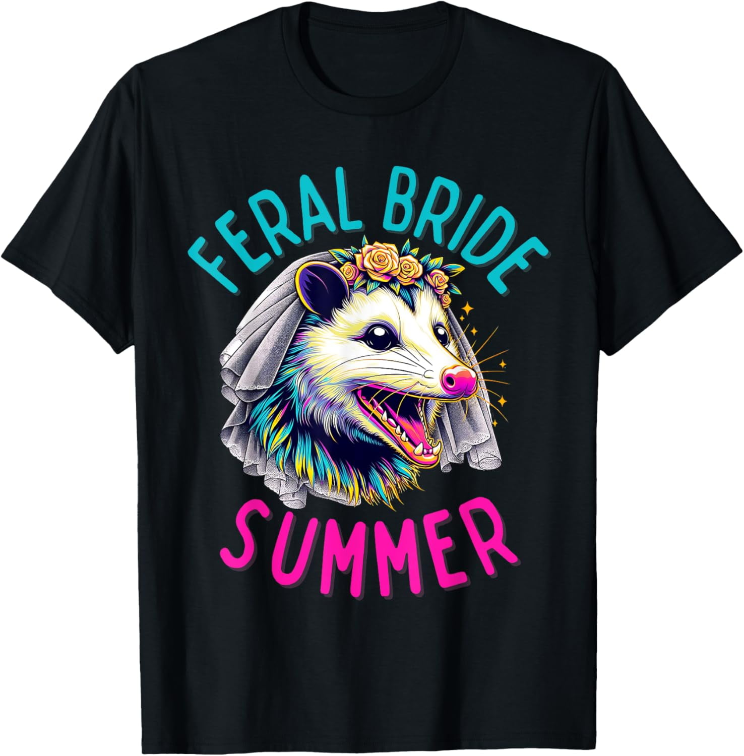 Sam Soft Funny Feral Bride Summer Cute Possum Bride to Be Opossum T ...