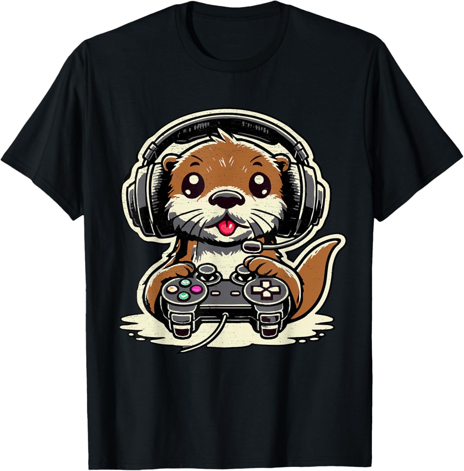 Sam Soft Funny Gaming Otter Gamer Sea Otter Lover Animal Video Game T ...