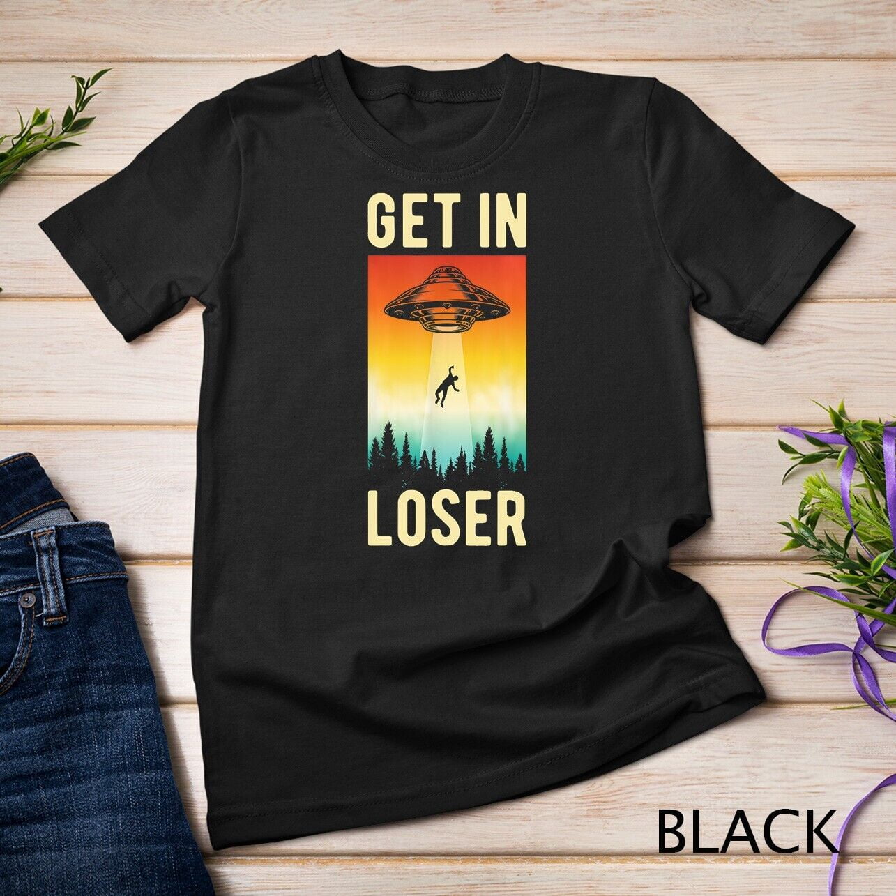 Sam Soft Funny Get In Loser Alien Shirt Ufo Aliens Extraterrestrial ...