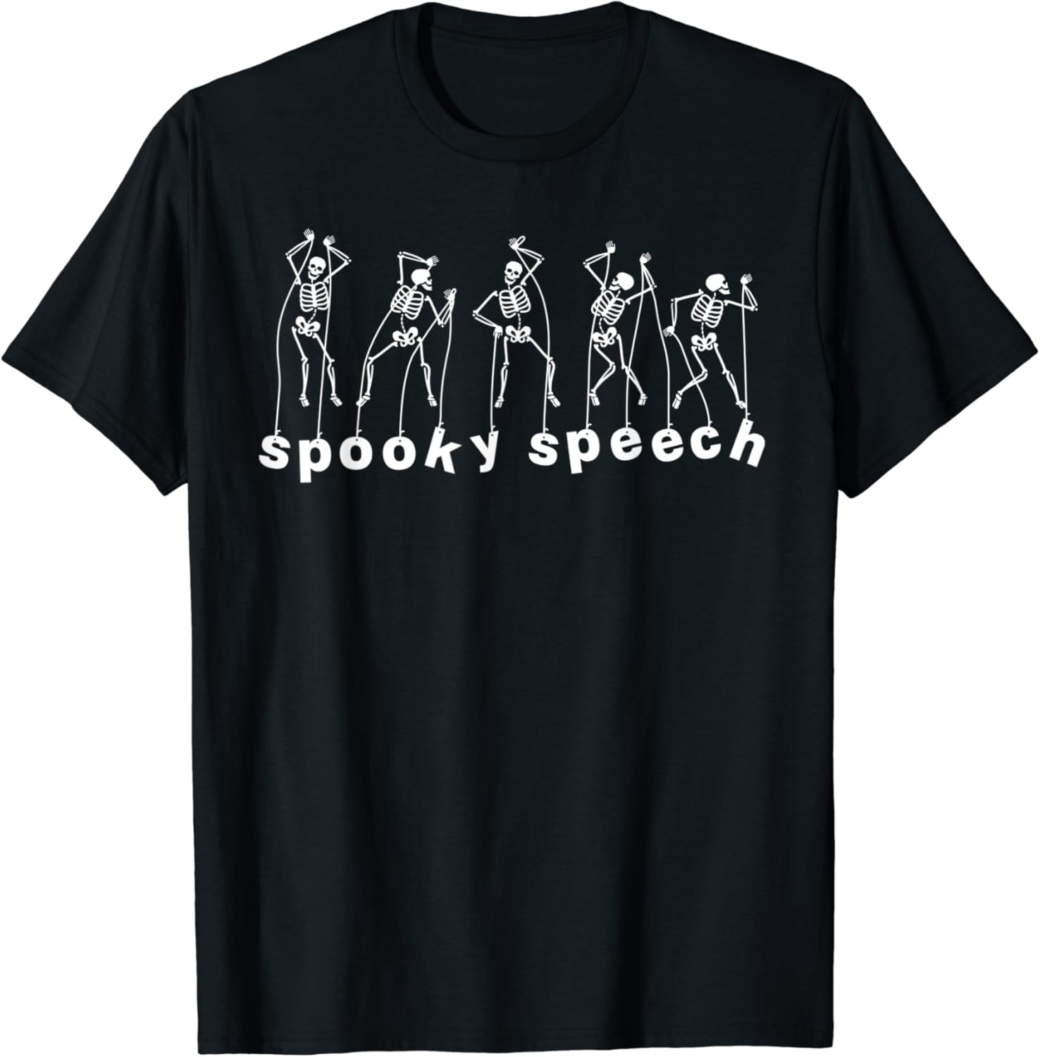 Sam Soft Funny Spooky Speech Dancing Skeletons SLP Teacher T-Shirt - Walmart.com