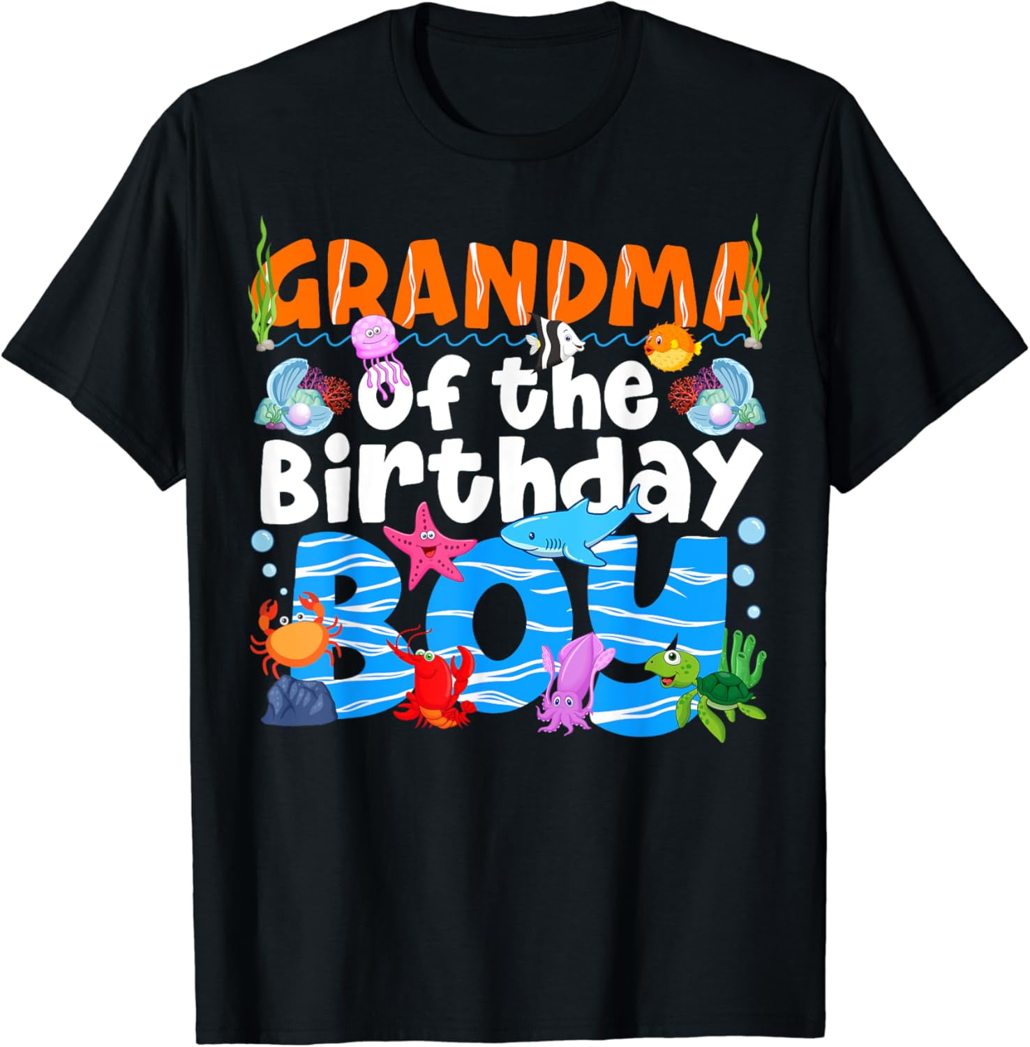 Sam Soft Grandma Under Sea Birthday Party Ocean Sea Animals Themed T ...