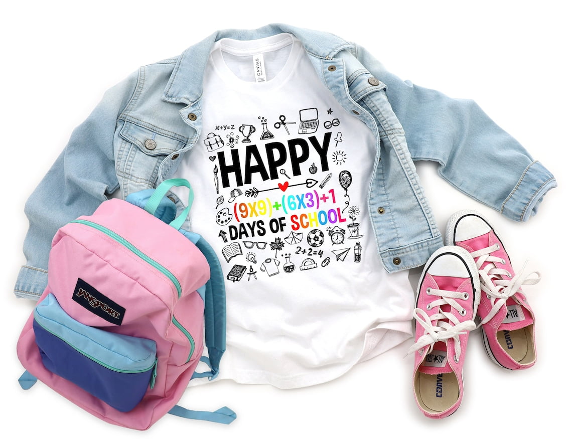 Sam Soft Happy 100 Days of School, Math Formula Shirt, Teacher Gift ...
