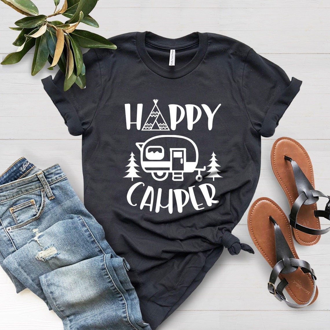 Sam Soft Happy Campers Shirt, Camping Shirt, Camper Gift, Glamping Shirt, Adventure Shirt ...