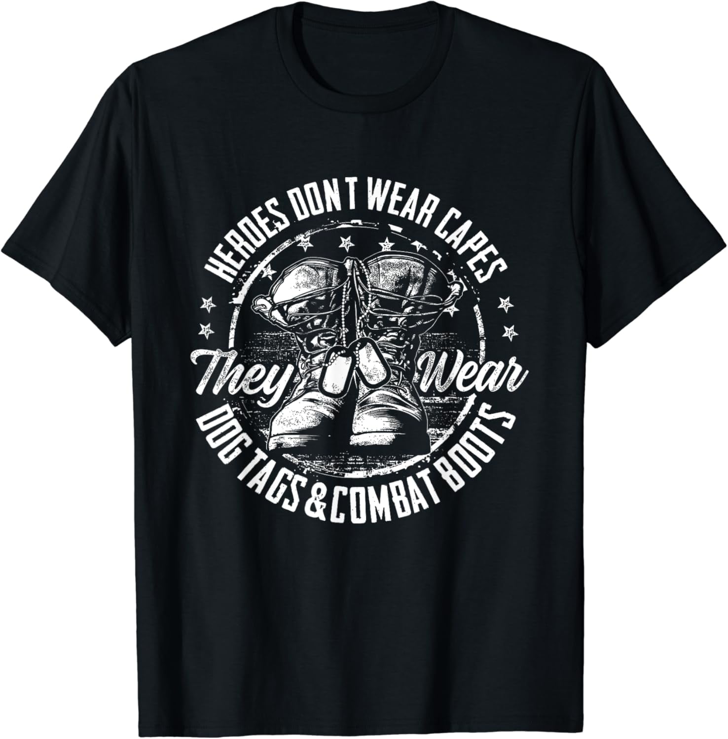 Sam Soft Heroes Don't Wear Capes They Wear Dog Tags T-Shirt - Walmart.com