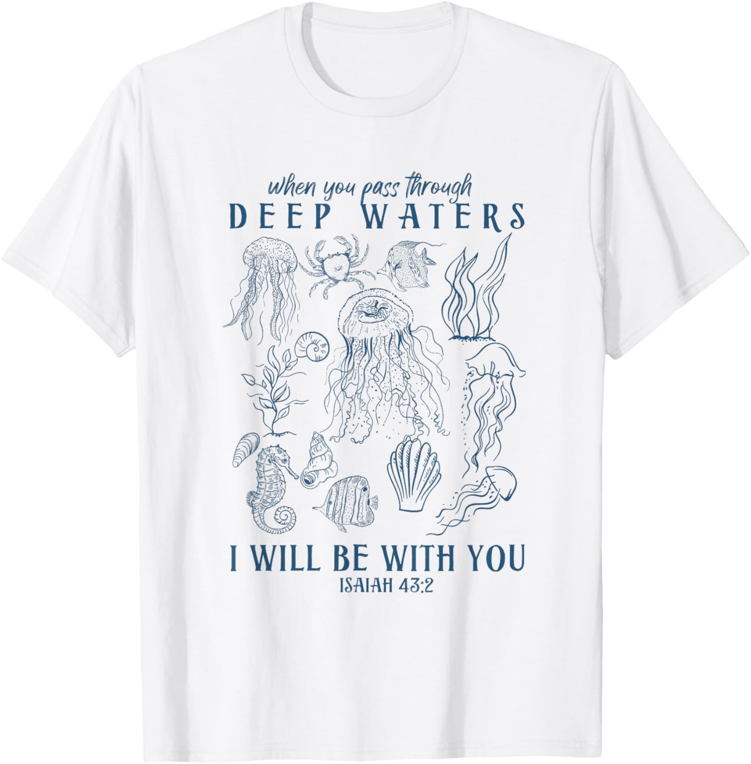 Sam Soft I'Ll Be With You Scripture Bible Verse Faith Christian Ocean T ...