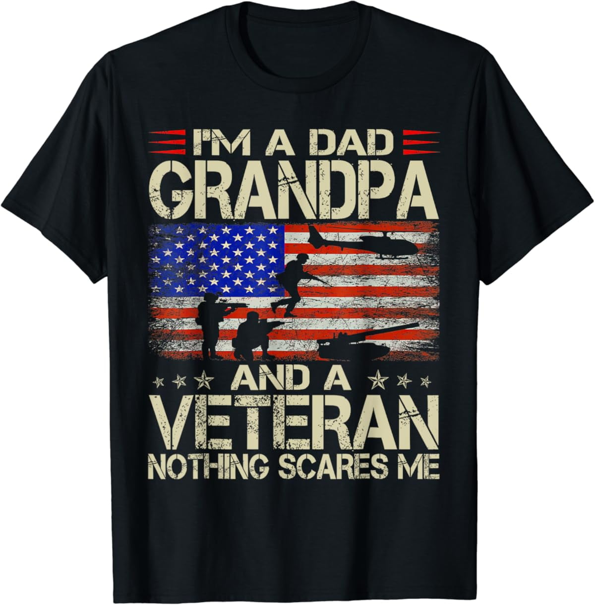Sam Soft I'M A Dad Grandpa And Veteran Father'S Day T-Shirt - Walmart.com