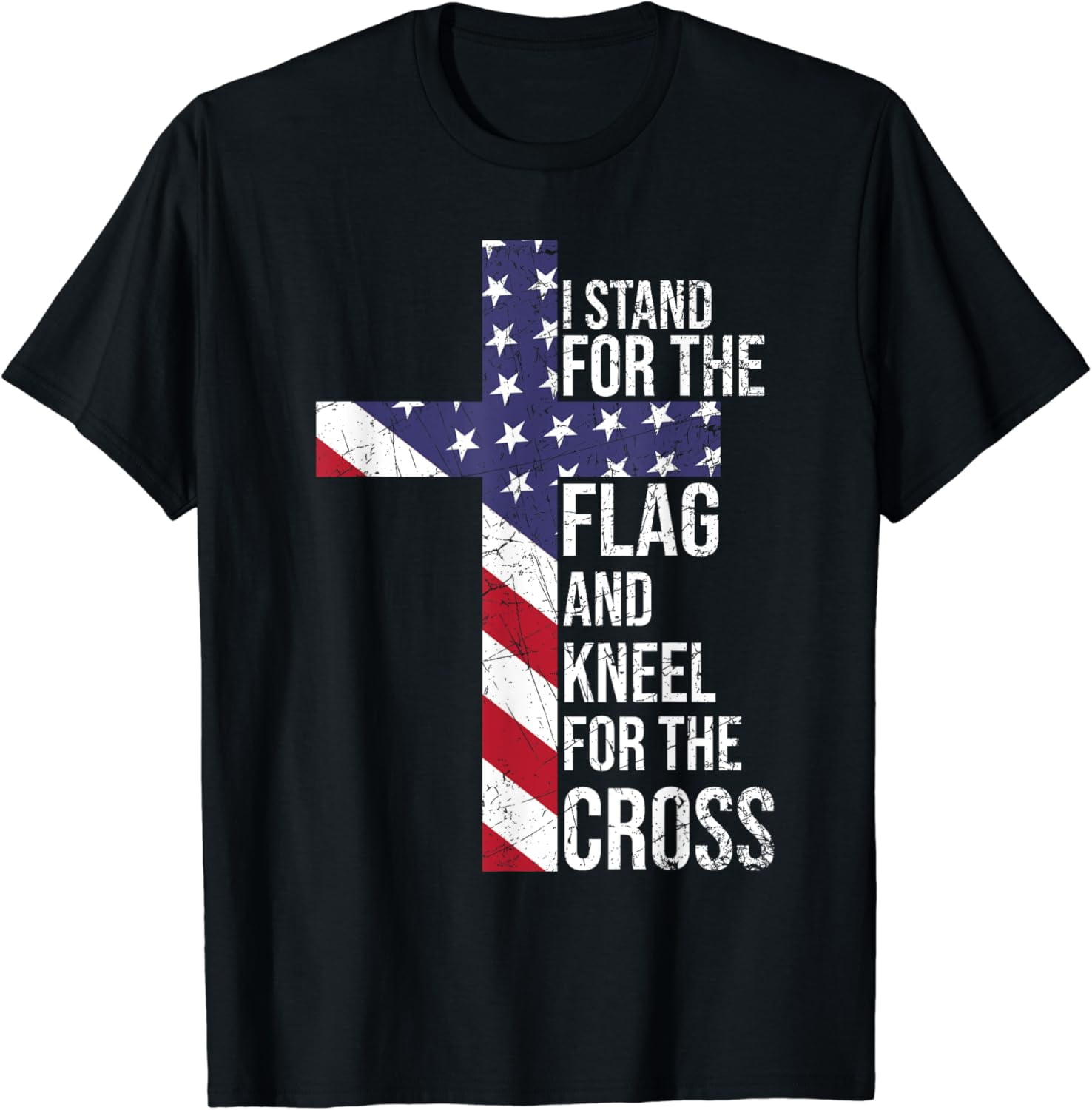 Sam Soft I Stand For The Flag And Kneel For The Cross T-Shirt - Walmart.com