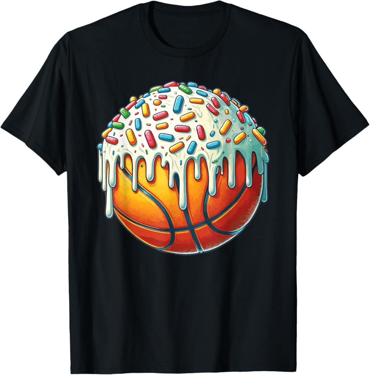 Sam Soft Ice Cream Basketball Drip Sprinkles Basketball Dripping T ...