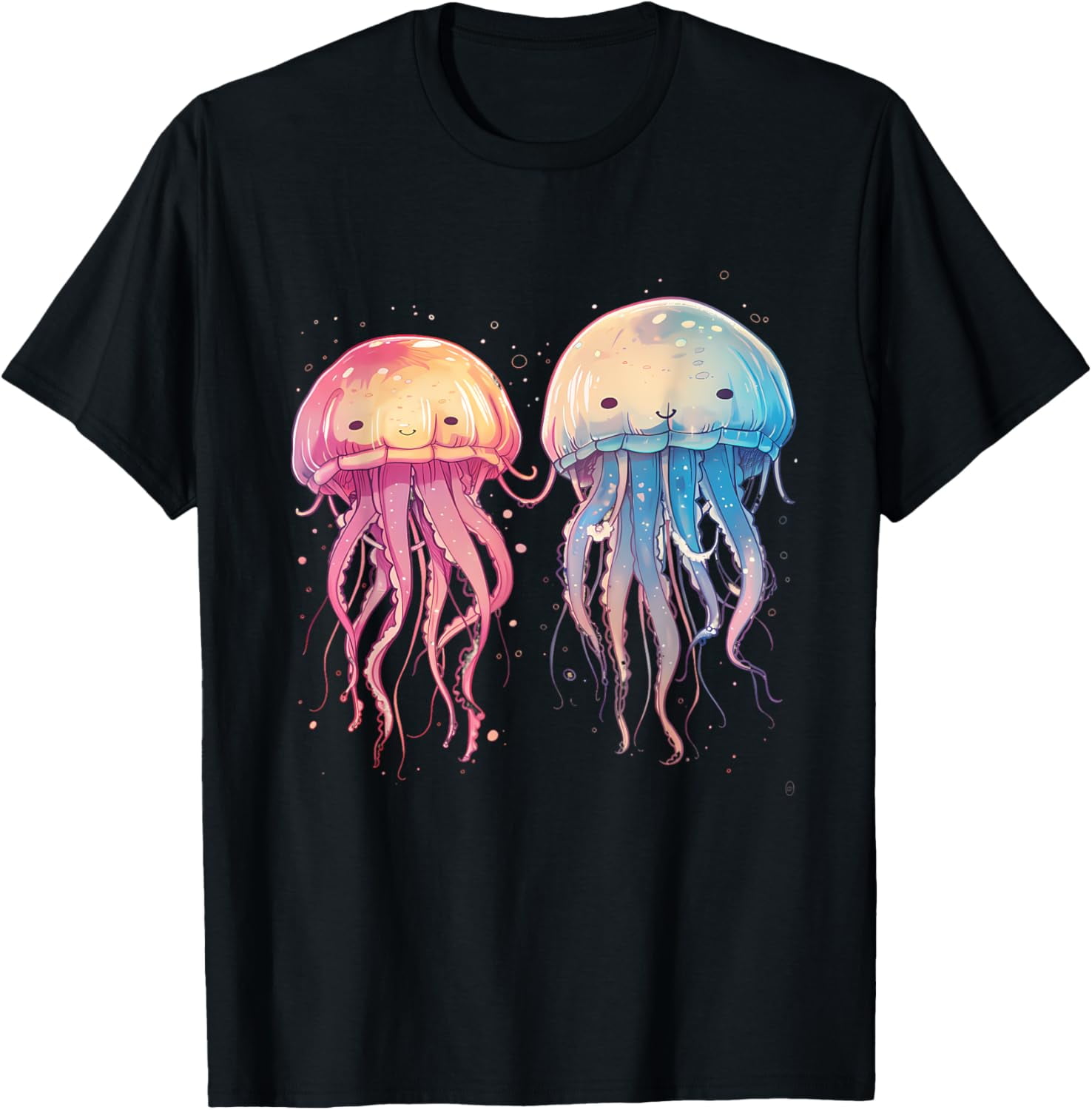 Sam Soft Jellyfish Artwork Sea Ocean Jellyfish Motif Mammal T-Shirt Sea ...