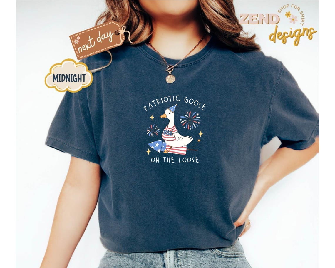 Sam Soft July 4th Shirt, Goose Shirt, Independence Day Tee, USA Shirt ...