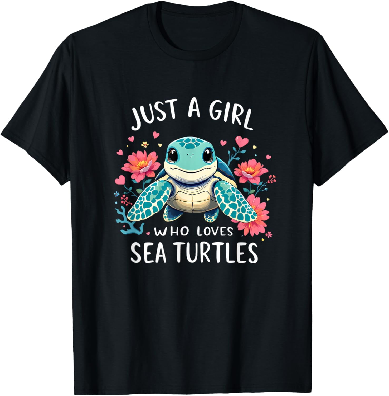 Sam Soft Just a Girl Who Loves Sea Turtles Animal Sea Turtles Lover T-Shirt - Walmart.com
