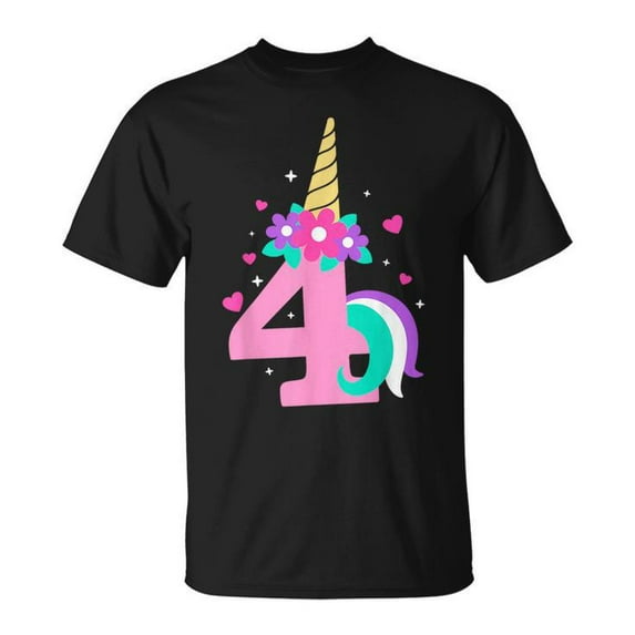 Sam Soft Kids 4Th Birthday Girls Cute Unicorn 4 Years Birthday Unicorn ...